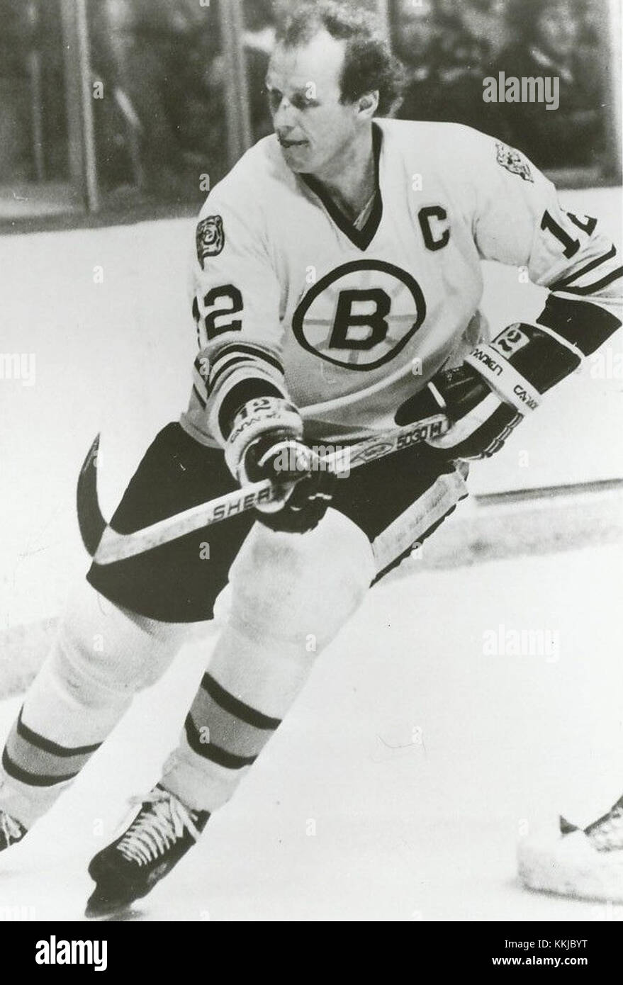 Wayne Cashman, a notable professional ice hockey player, is captured in ...