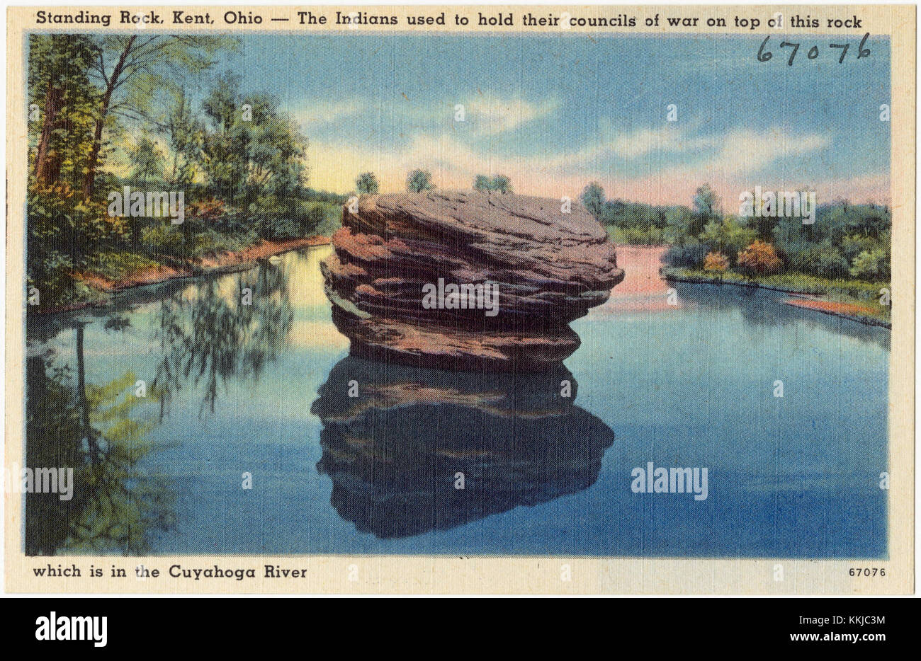 Photograph of Standing Rock in the Cuyahoga River, Kent, Ohio ...