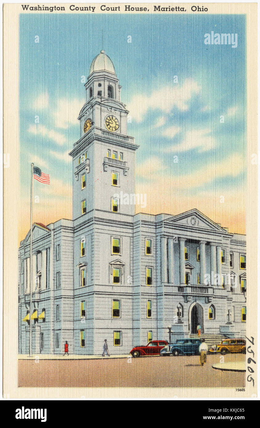 A photograph of the Washington County Court House in Marietta, Ohio ...