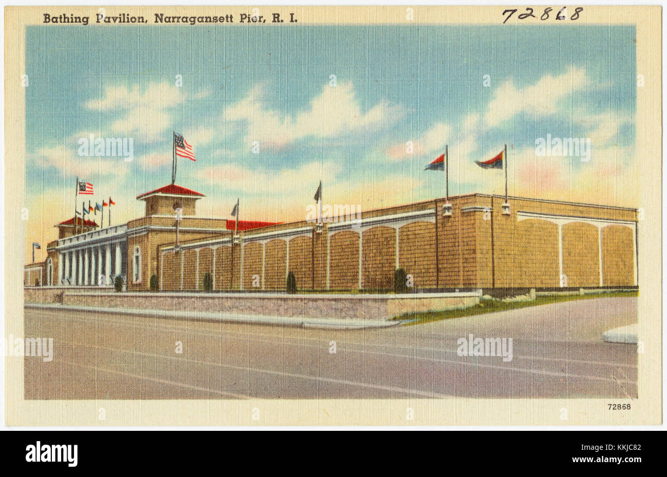 The Bathing Pavilion at Narragansett Pier, Rhode Island, was a popular ...