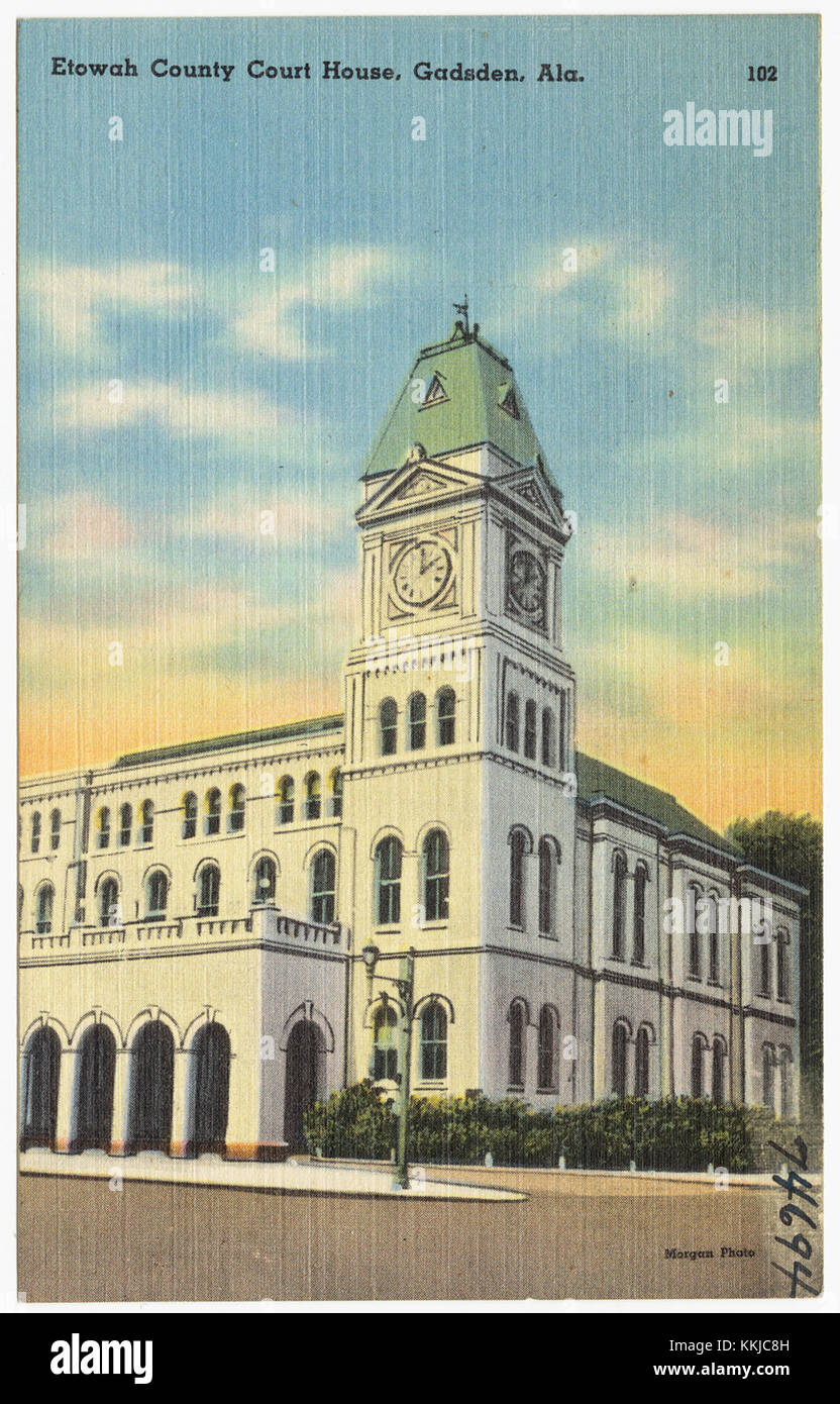 The Etowah County Court House in Gadsden, Alabama, is an architectural ...