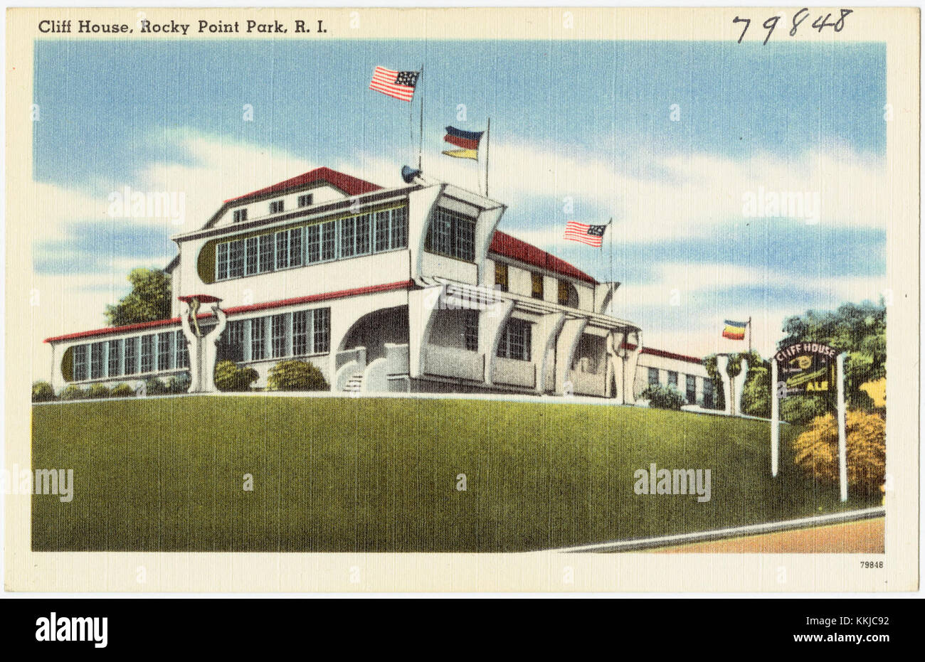 A historic image of Cliff House at Rocky Point Park in Rhode Island ...