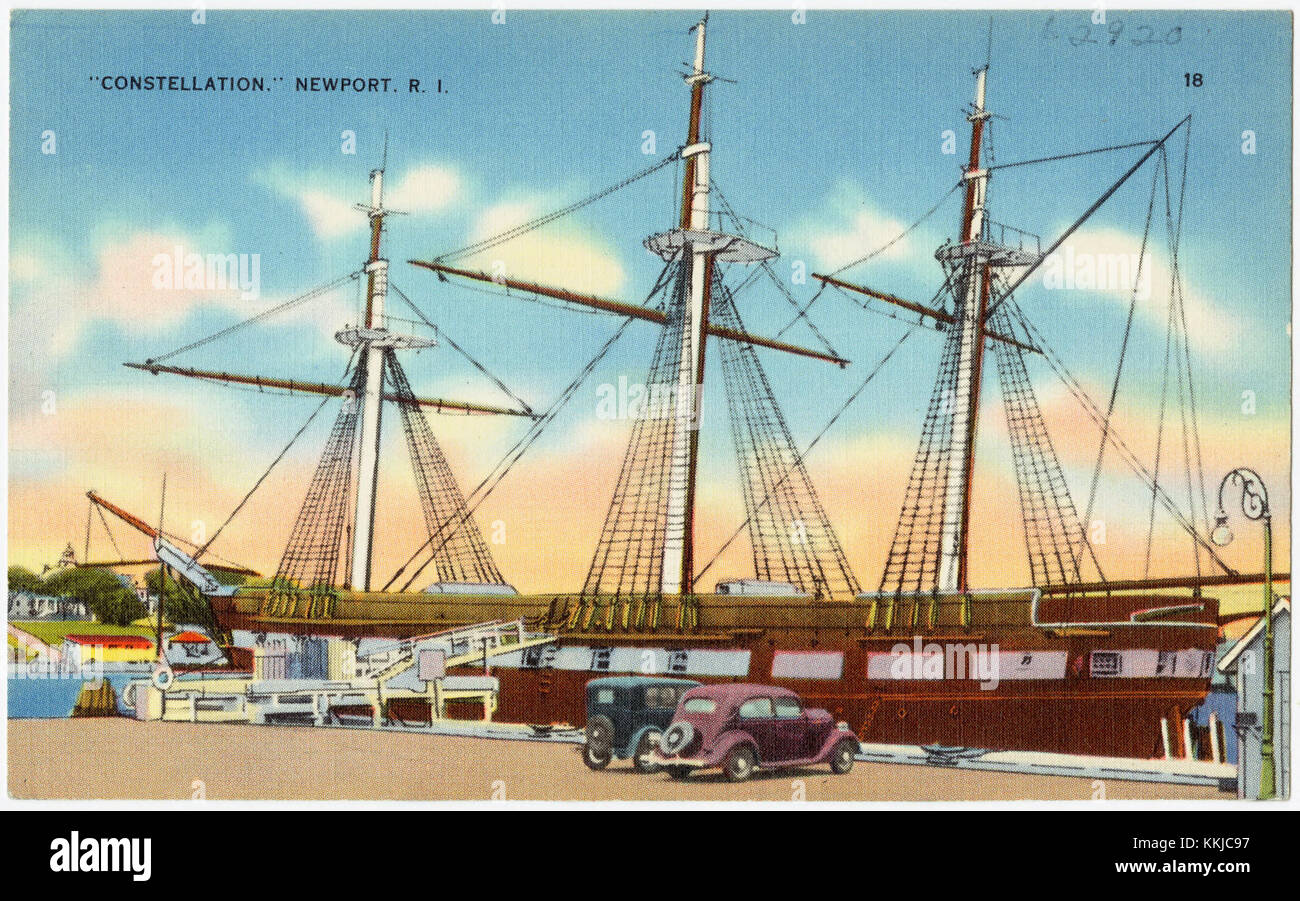 The Constellation is a ship docked in Newport, Rhode Island ...