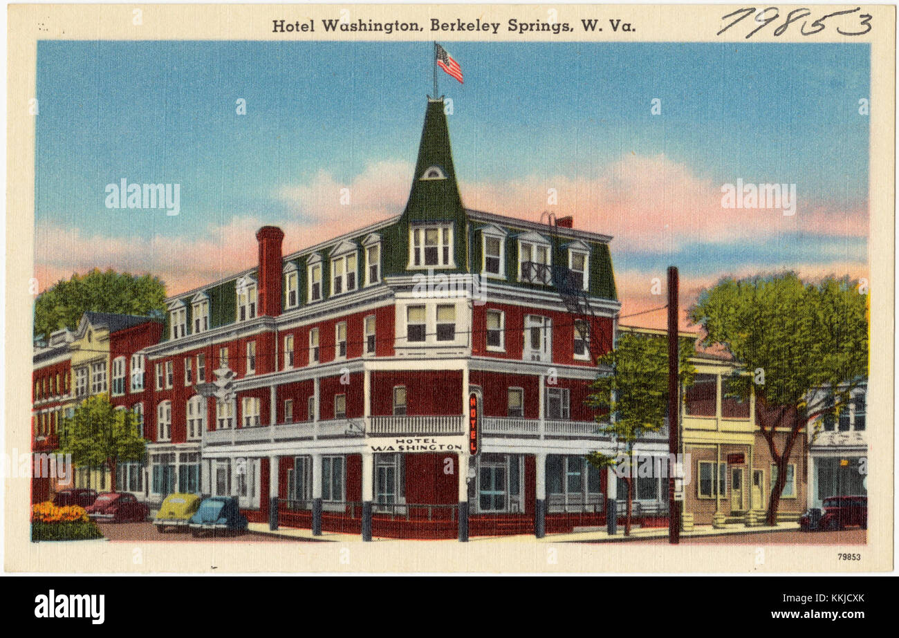 A photograph of the historic Hotel Washington in Berkley Springs, West ...