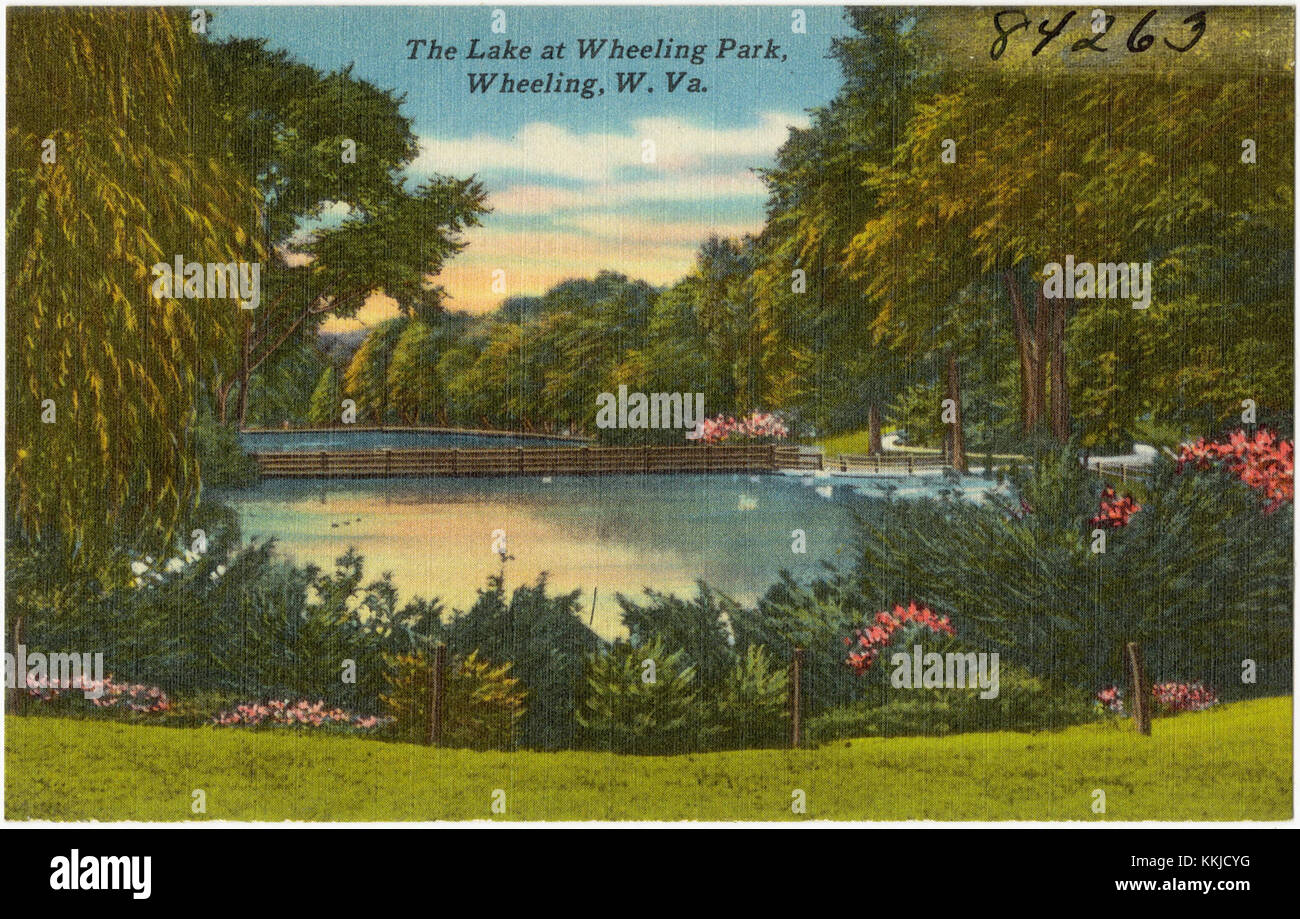 The lake and Wheeling Park, Wheeling, W. Va (84263 Stock Photo - Alamy