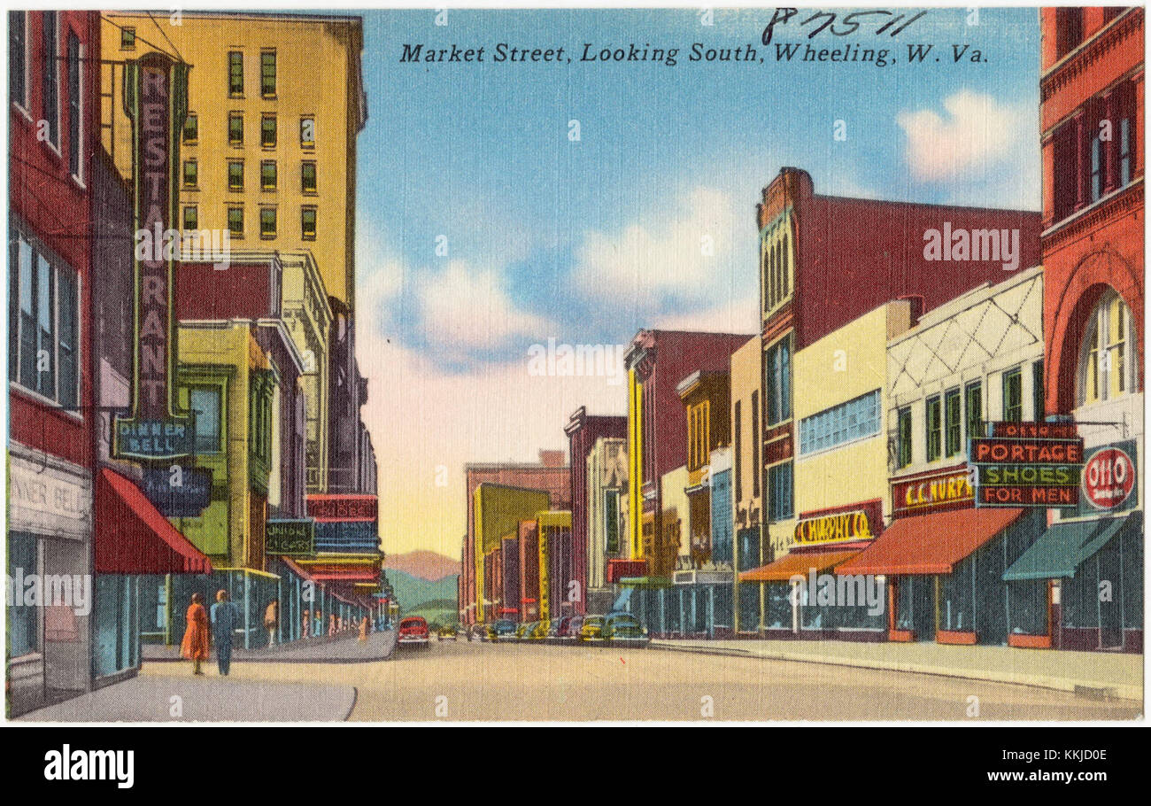 Market Street in Wheeling, West Virginia, offers a historical view of ...