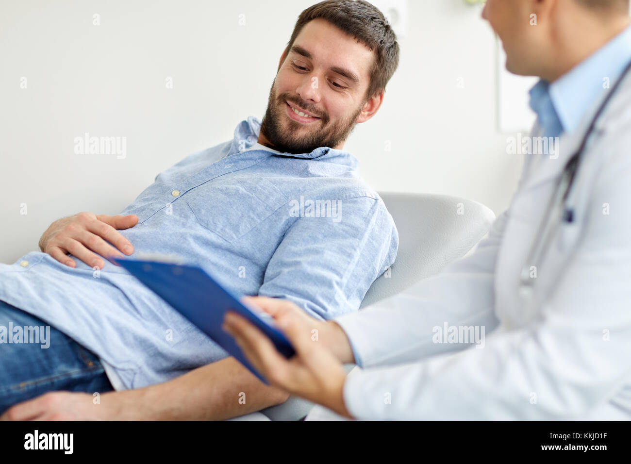 doctor and man with health problem at hospital Stock Photo - Alamy