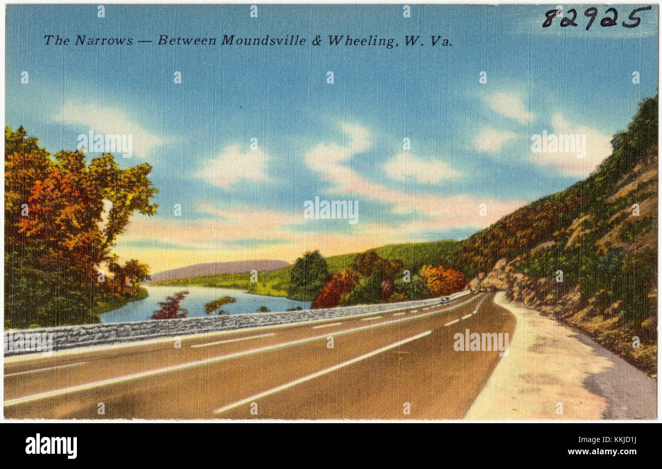 A scenic photograph showing The Narrows, a geographic feature between ...