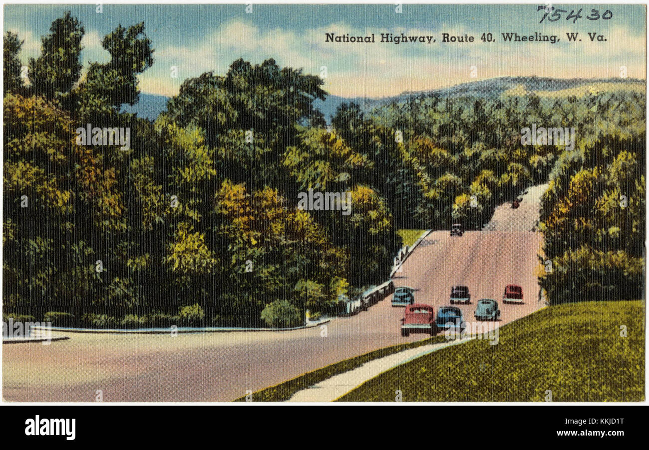 National Highway, Route 40, Wheeling, W. Va (75430 Stock Photo - Alamy