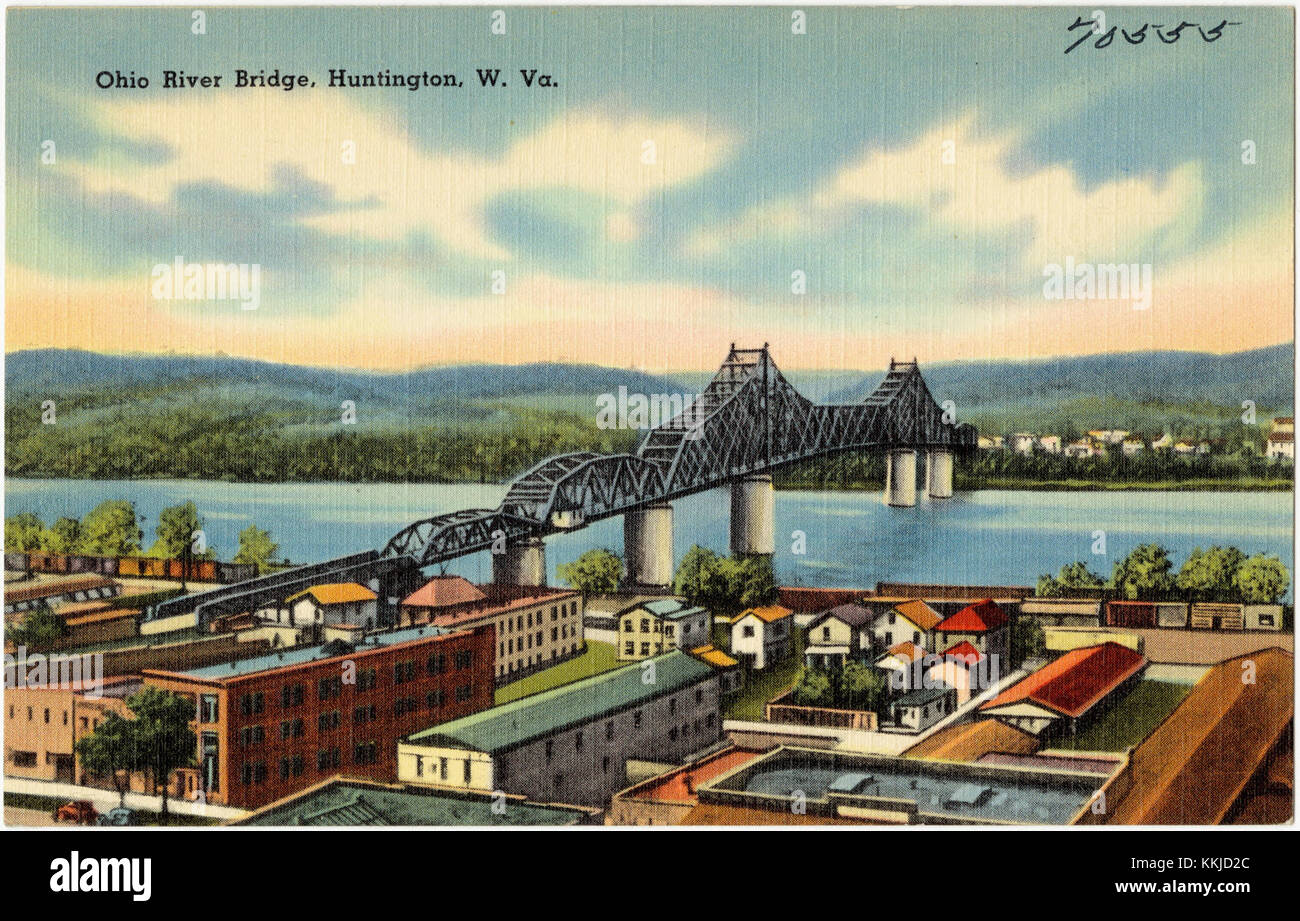 Photograph of the Ohio River Bridge in Huntington, West Virginia ...