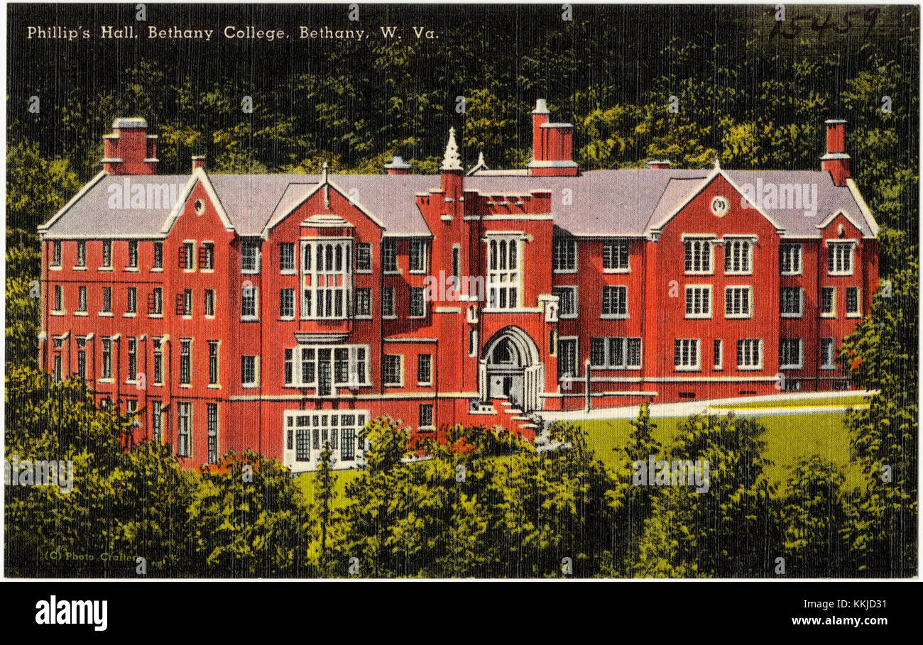 Phillip's Hall at Bethany College in Bethany, West Virginia, a key ...