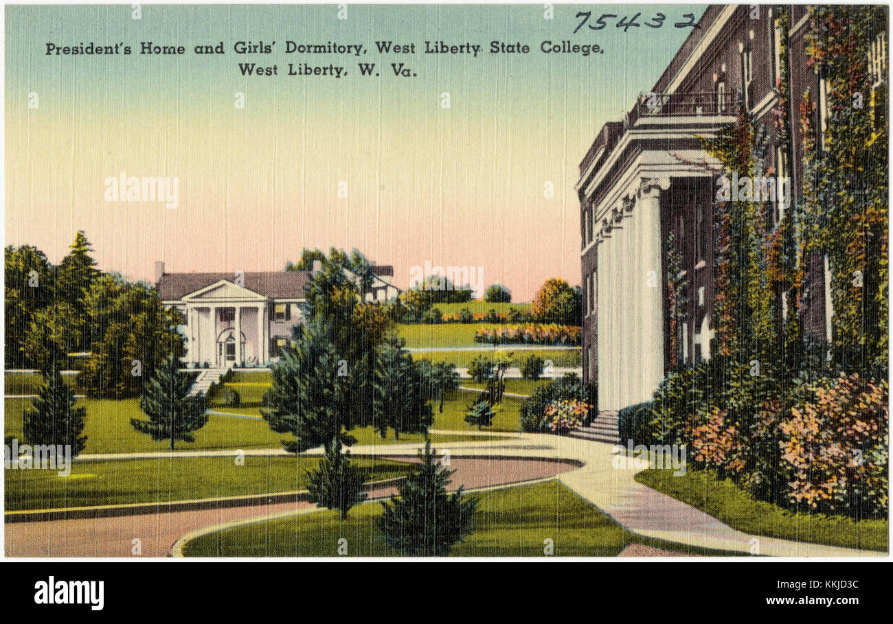 The President's home and girl's dormitory at West Liberty State College ...