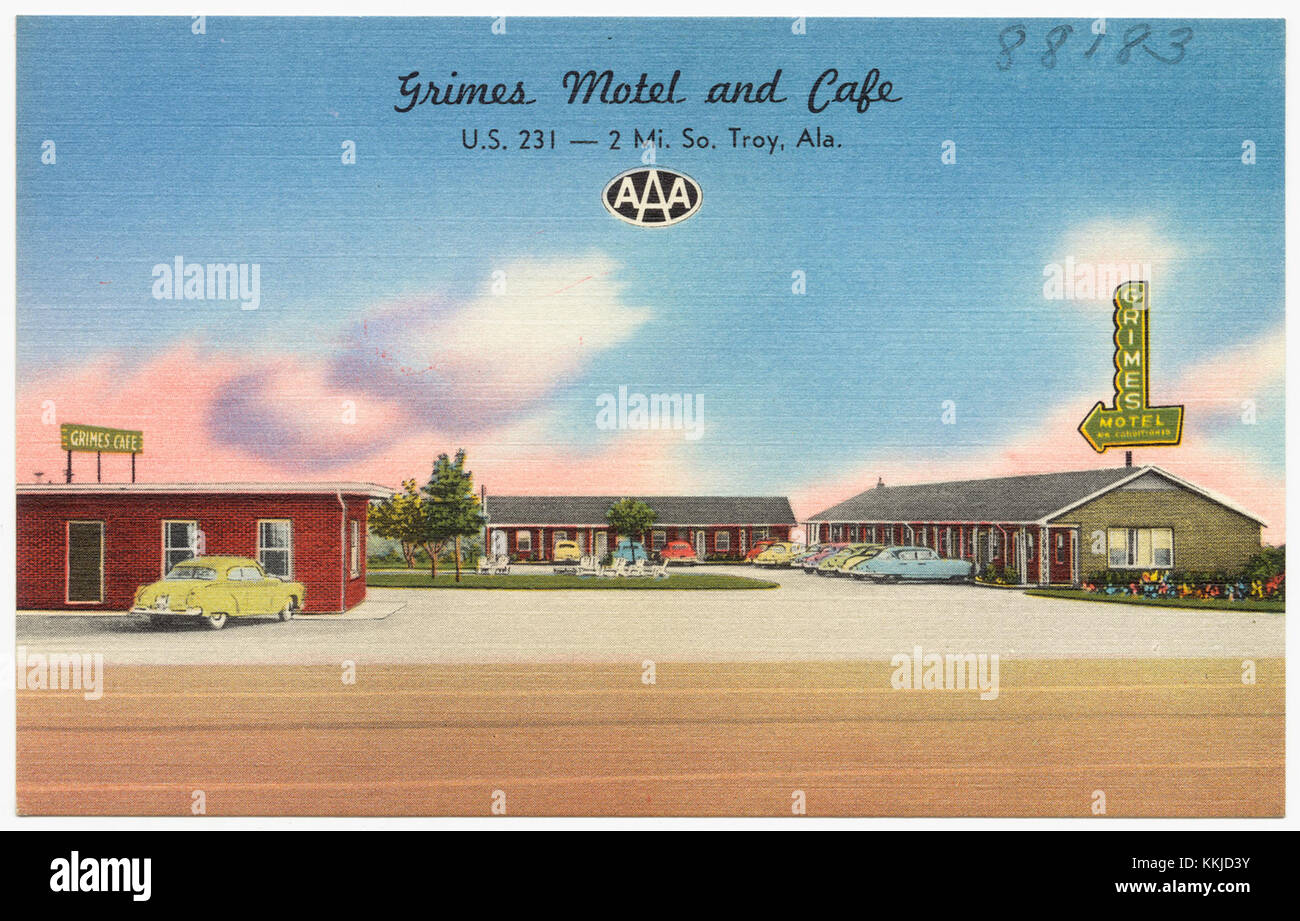 1960s cafe motel sign hi-res stock photography and images - Alamy
