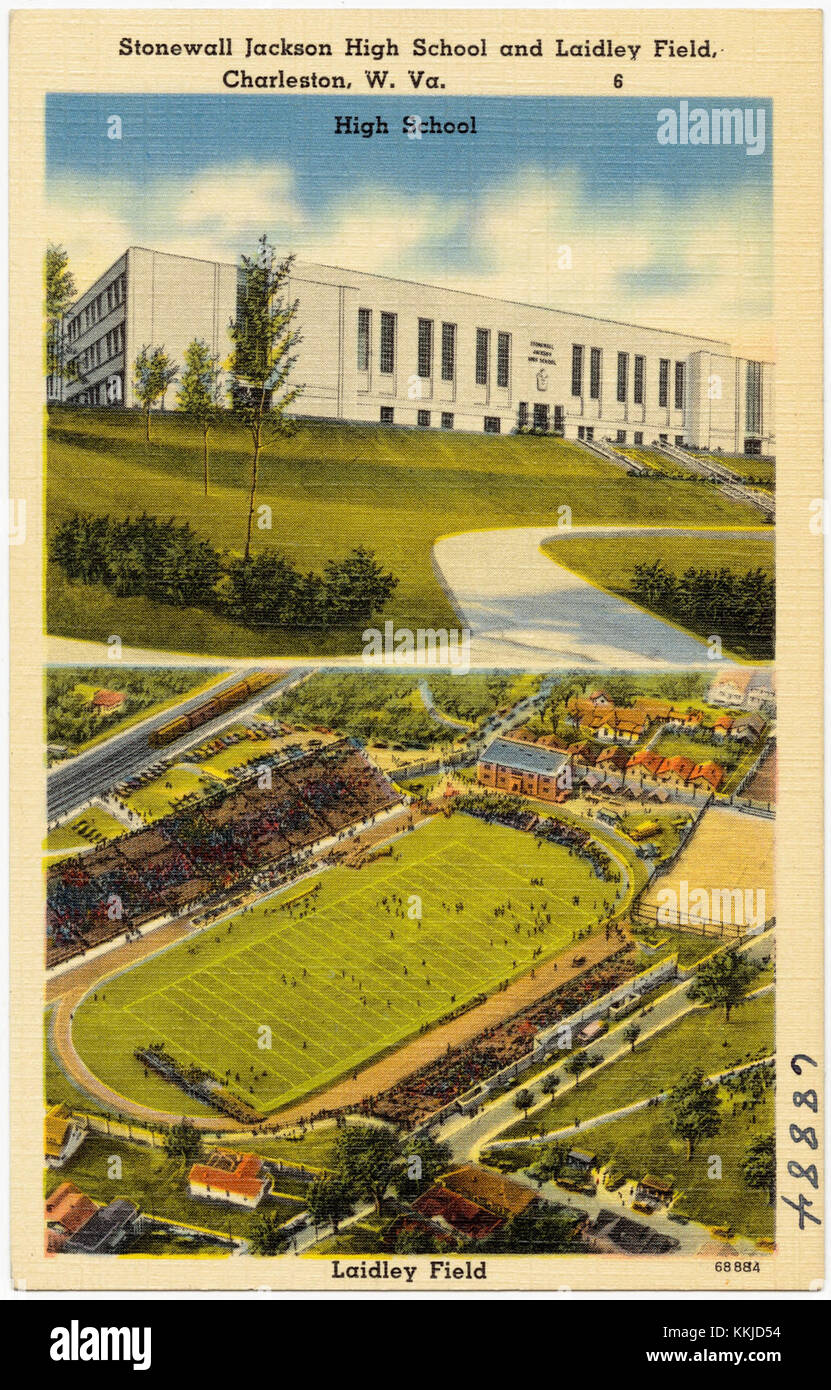 Stonewall Jackson High School and Laidley Field in Charleston, West ...