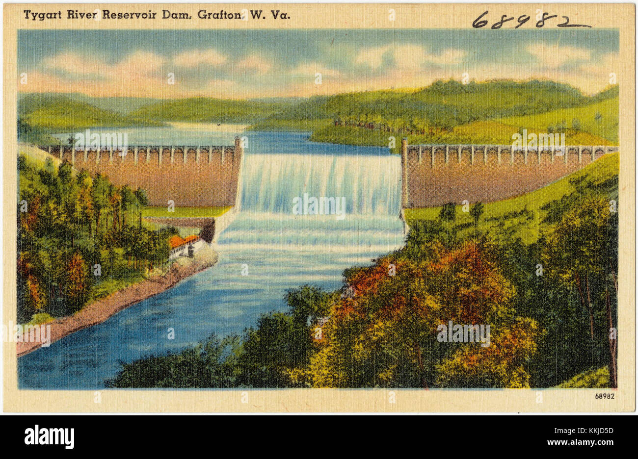 The Tygart River Reservoir Dam, located near Grafton, West Virginia, is ...