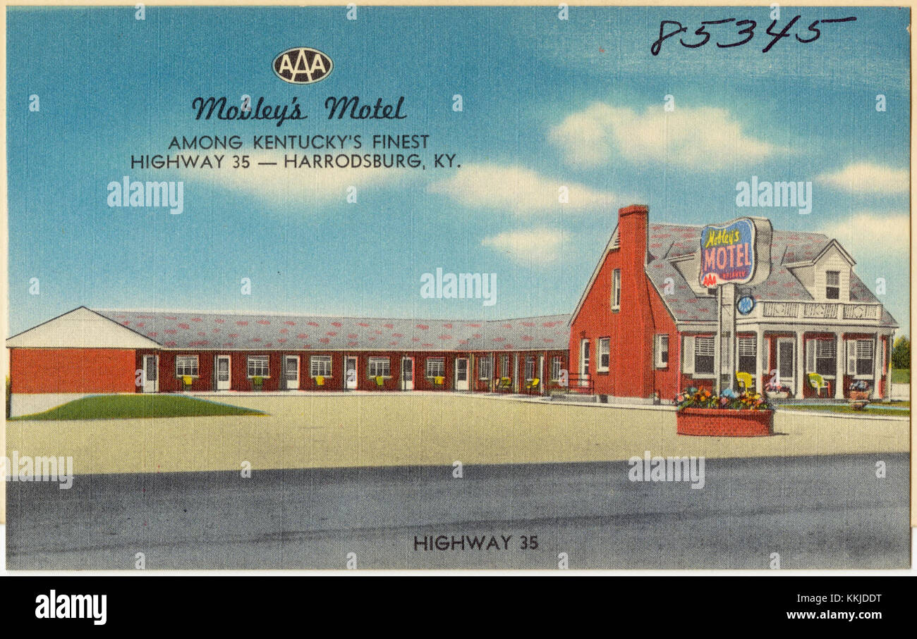 Mobley's Motel, located on Highway 35 in Harrodsburg, Kentucky, is ...