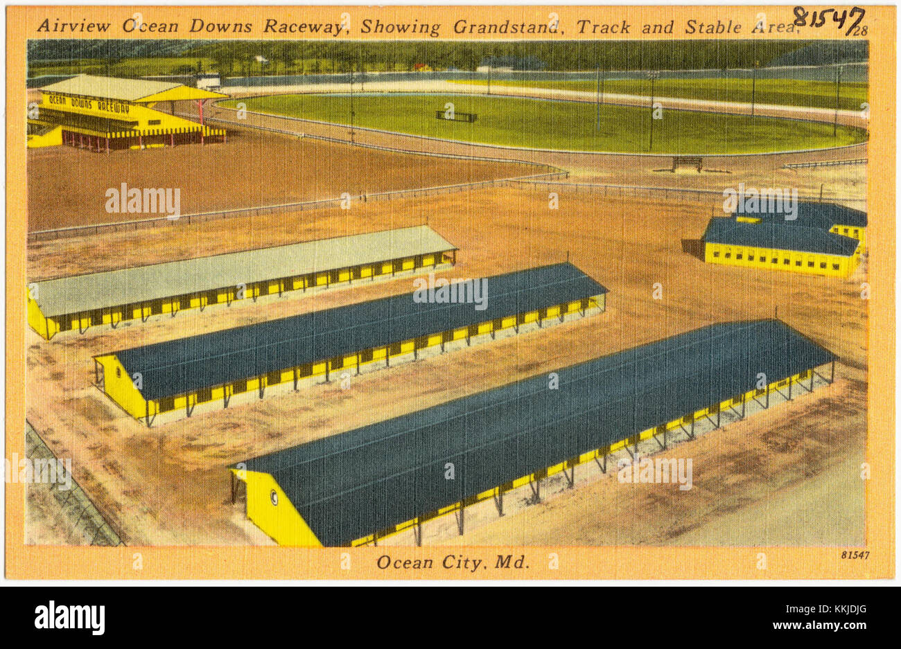 This image showcases the Ocean Downs Raceway in Ocean City, Maryland ...
