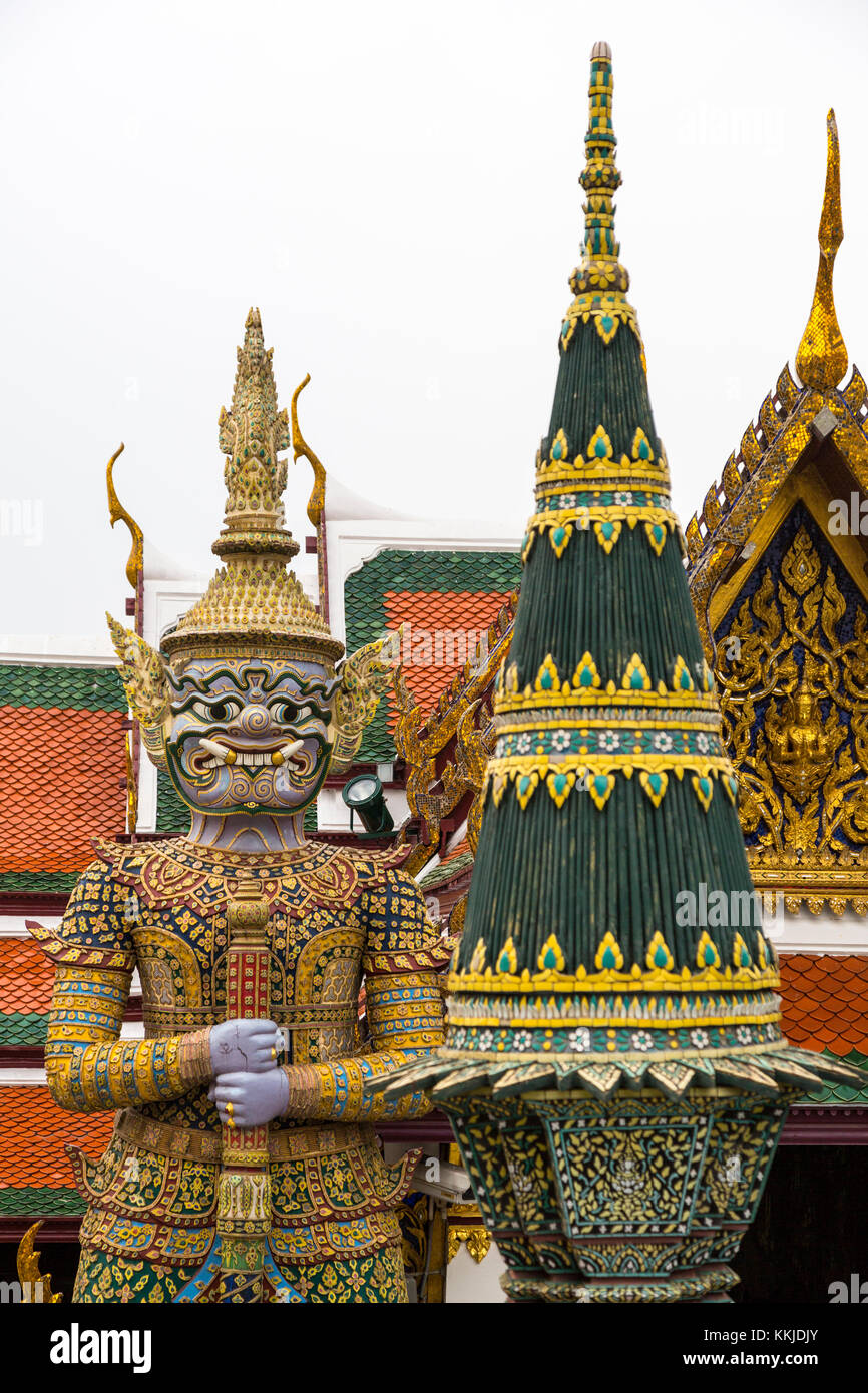 Bangkok, Thailand. Demon Guardian in the Royal Grand Palace Grounds ...