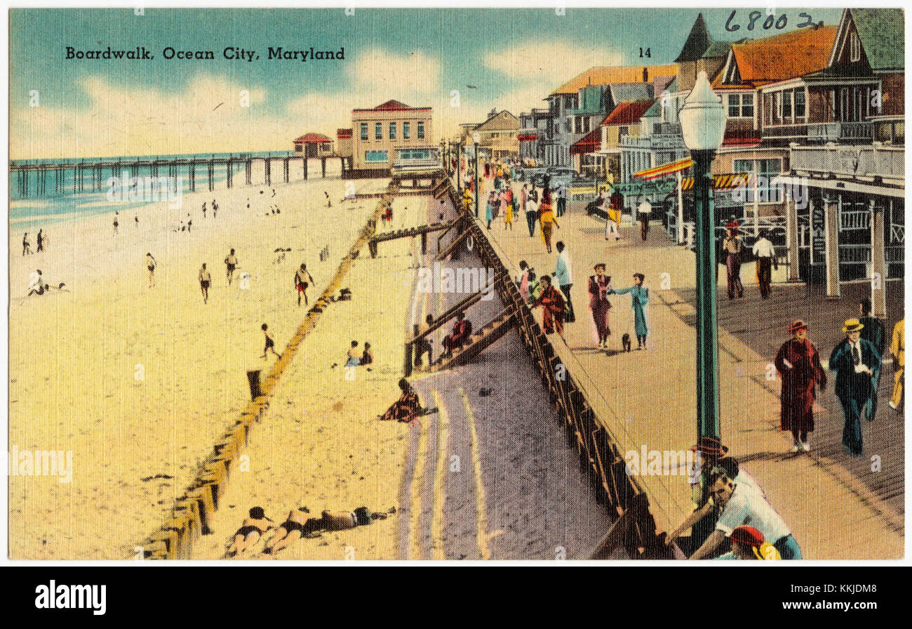 The Boardwalk in Ocean City, Maryland, is a popular tourist destination ...