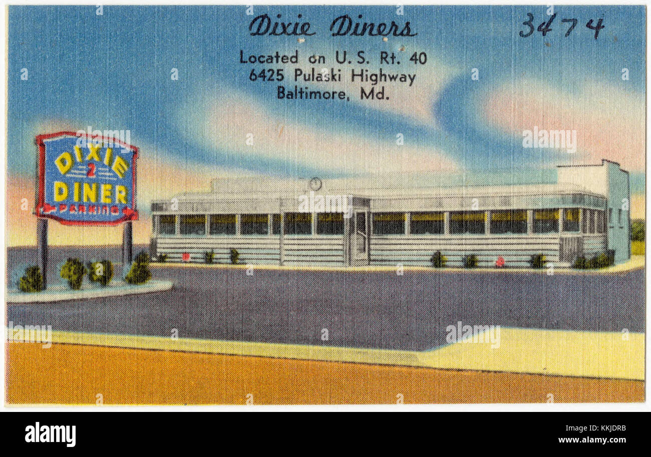 Dixie Diners, a popular American diner located along U.S. Route 40 in ...