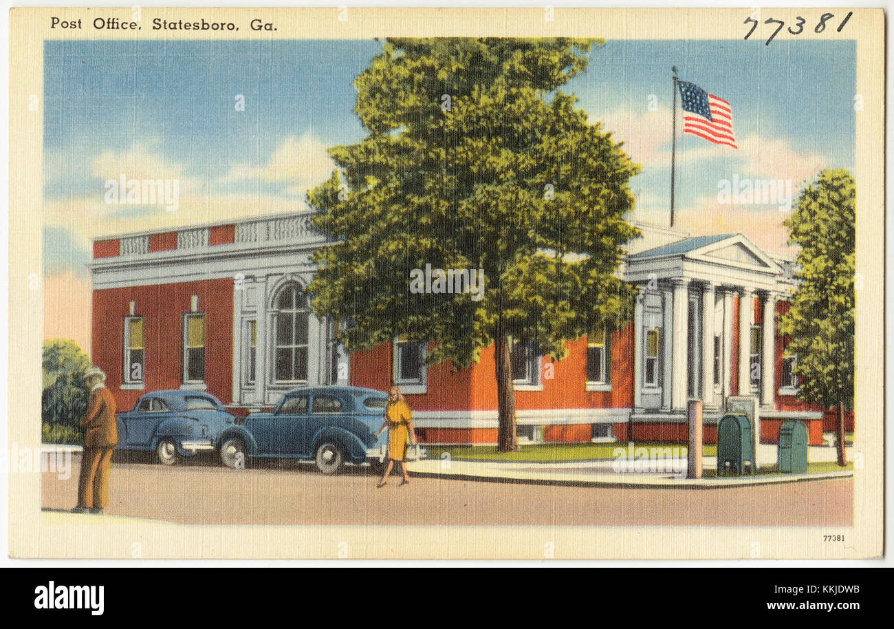 This image depicts the Post Office in Statesboro, Georgia, known for ...