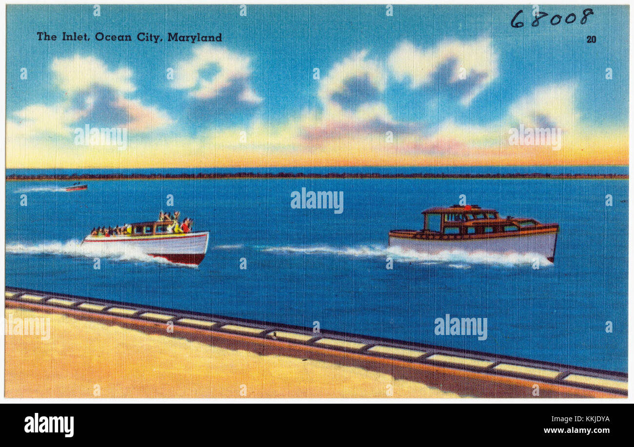 Photograph of The Inlet, a popular location in Ocean City, Maryland ...