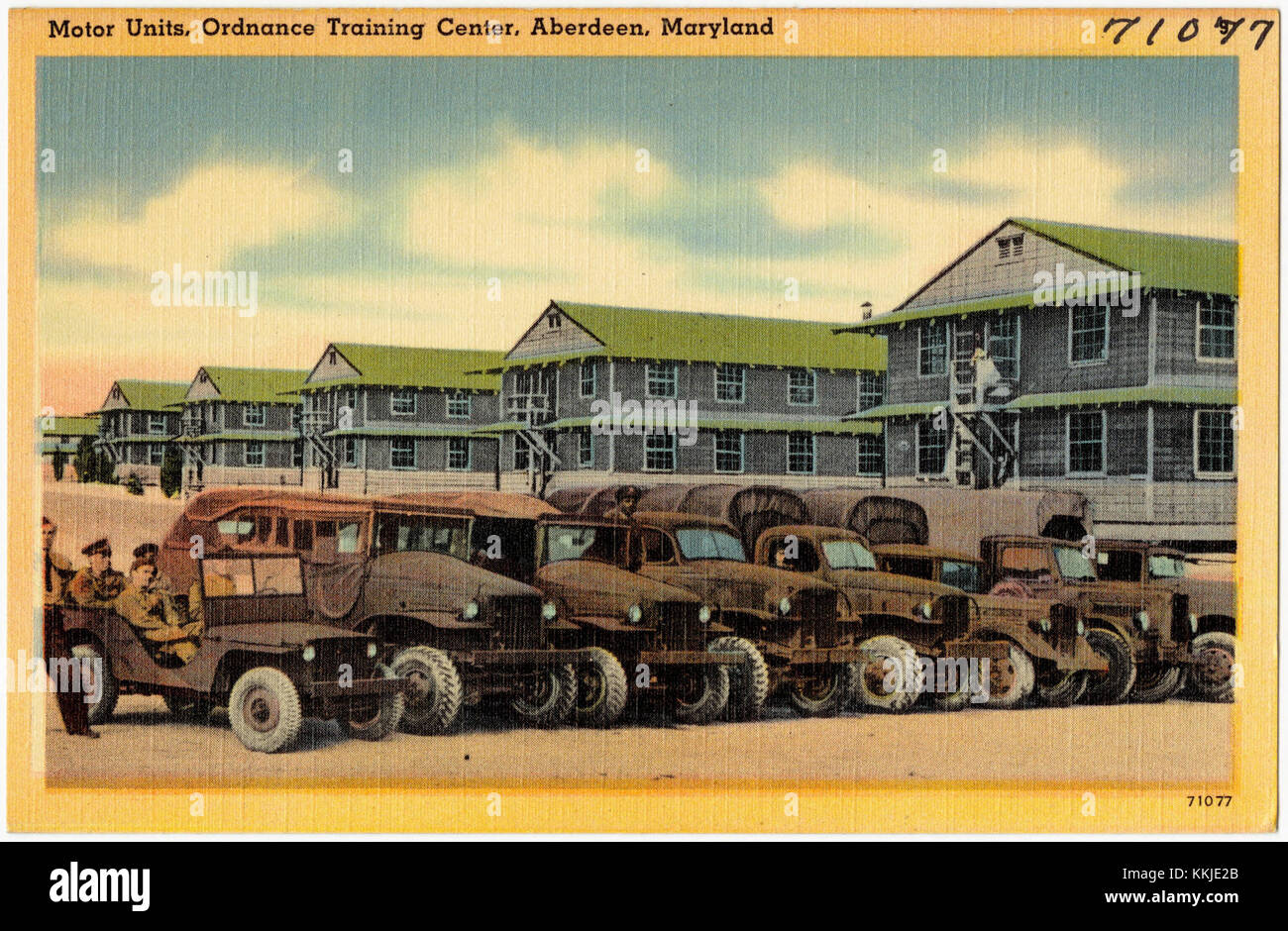 This image shows motor units at the Ordnance Training Center in ...