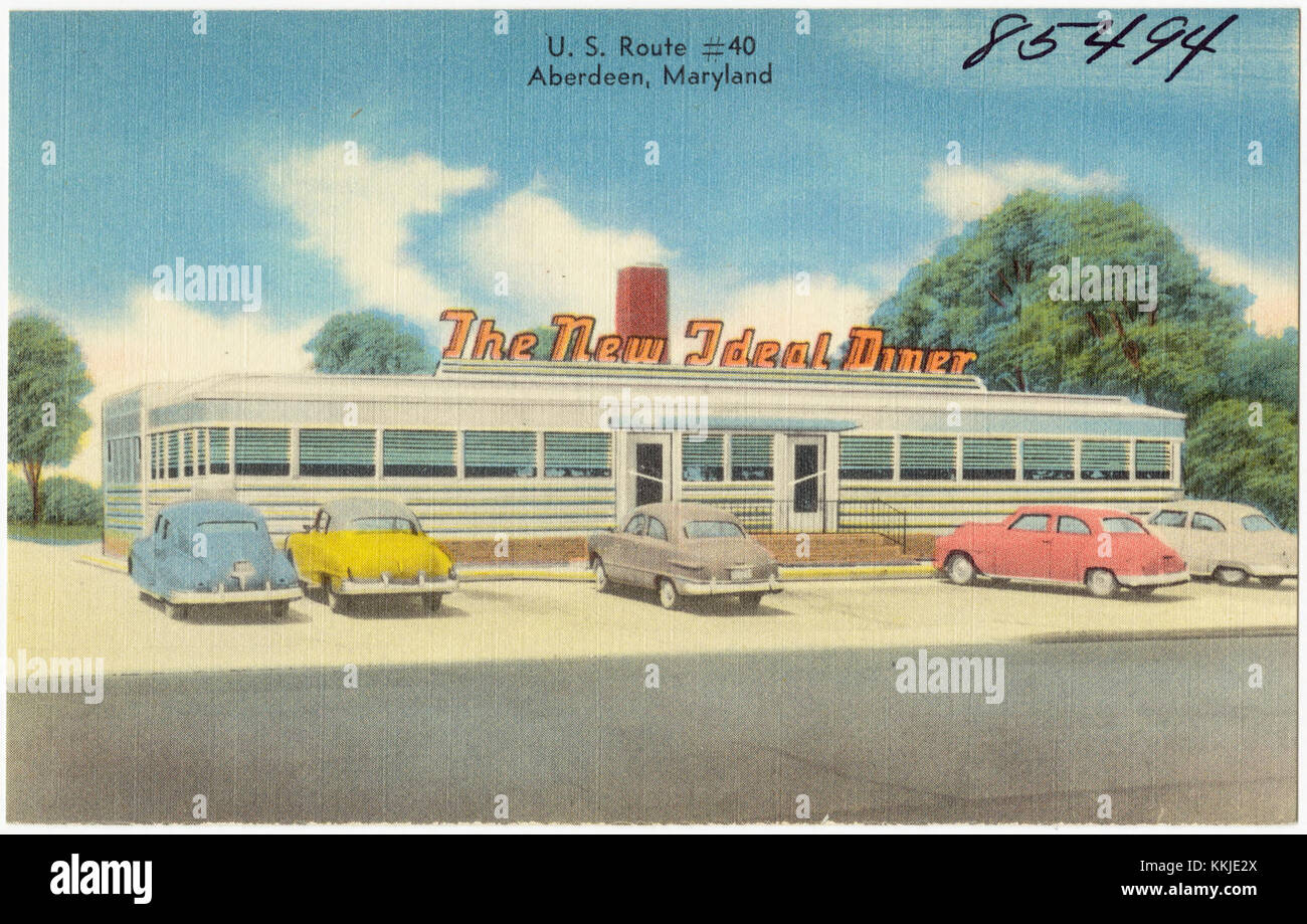 The New Ideal Diner, located on U.S. Route 40 in Aberdeen, Maryland, is ...
