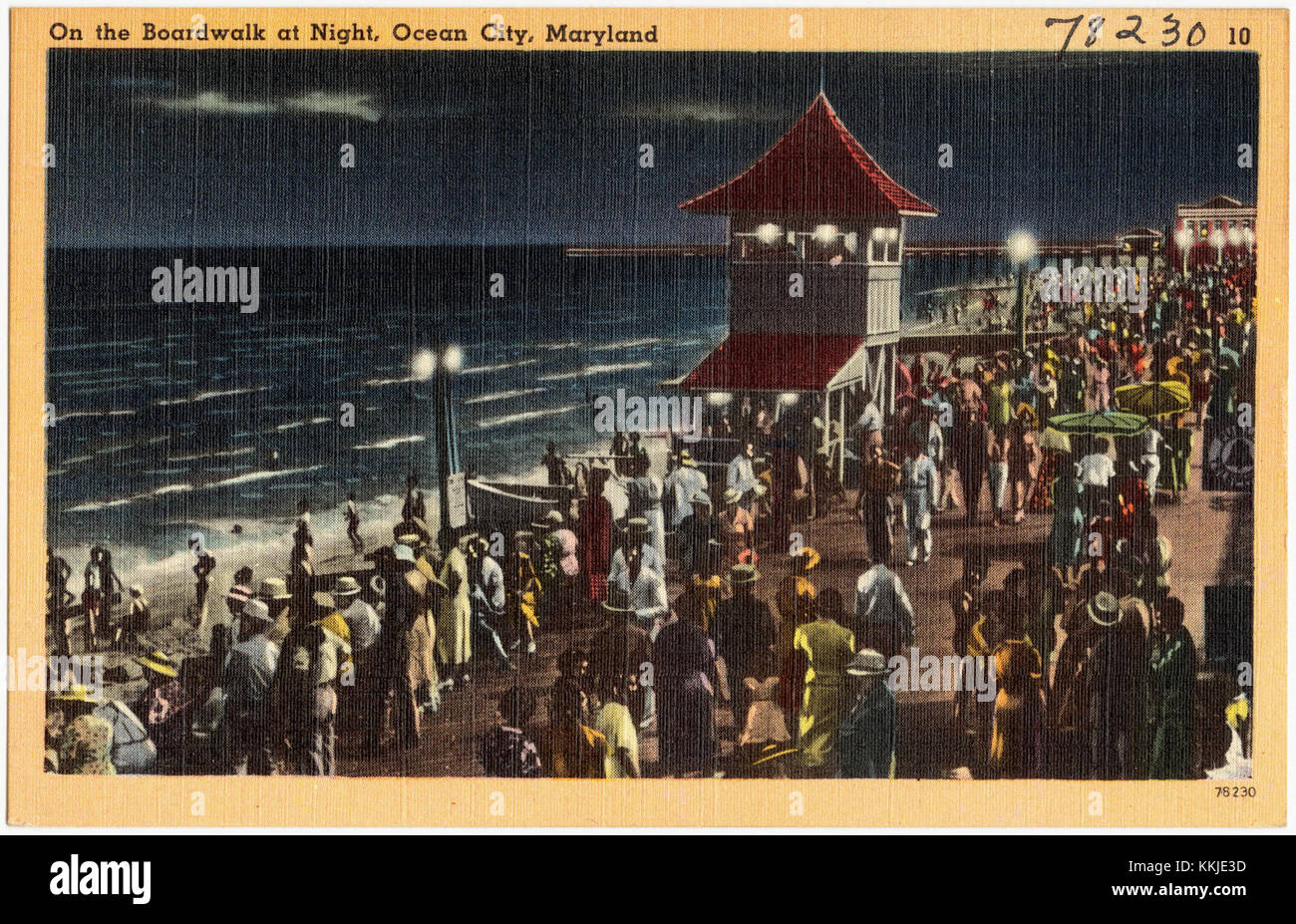 The boardwalk at Ocean City, Maryland, is a popular destination known ...
