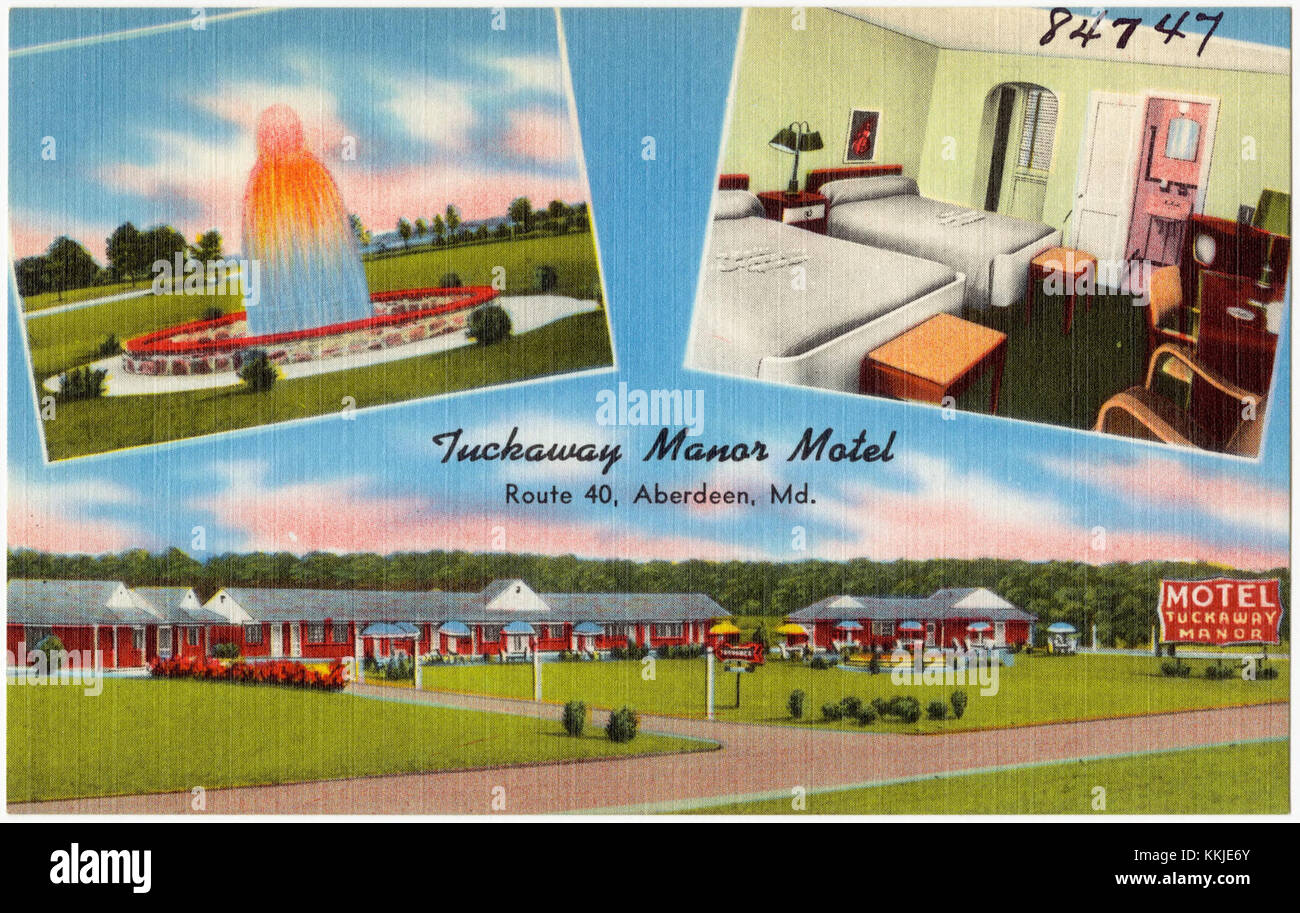 The Tuckaway Manor Motel, located on Route 40 in Aberdeen, Maryland ...