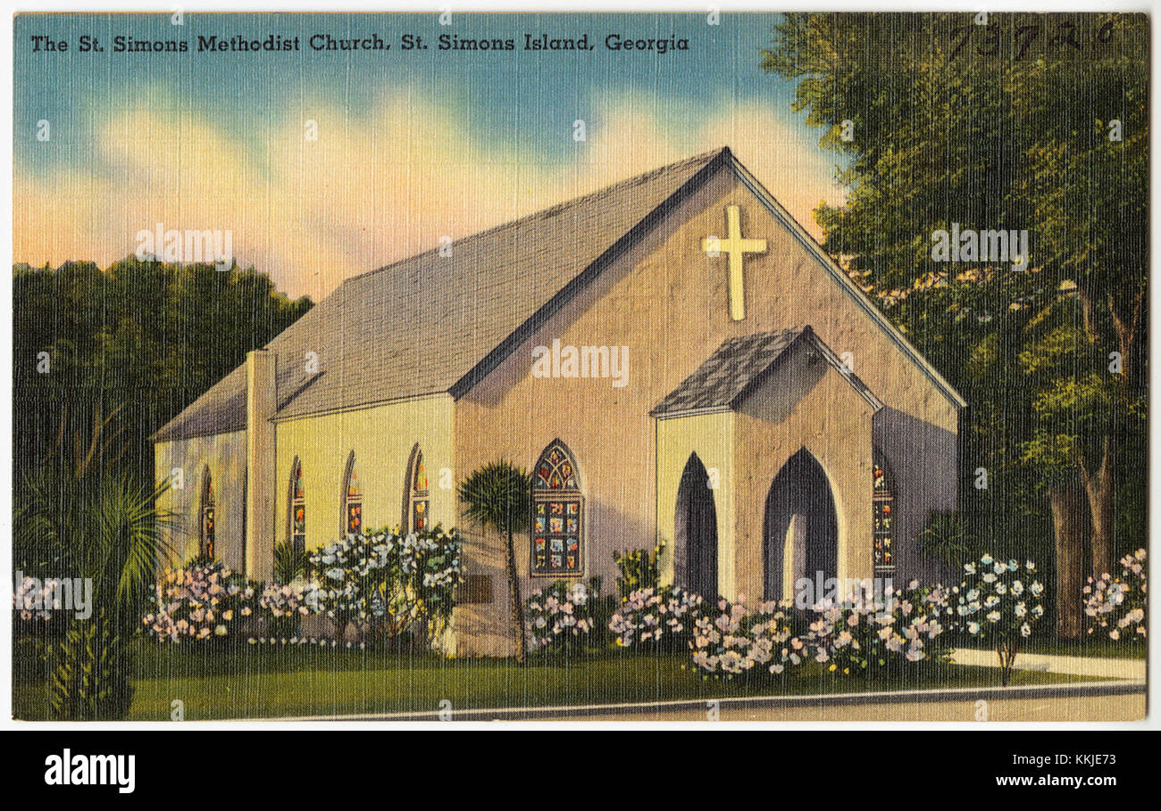 The St. Simons Methodist Church on St. Simons Island, Georgia, a ...