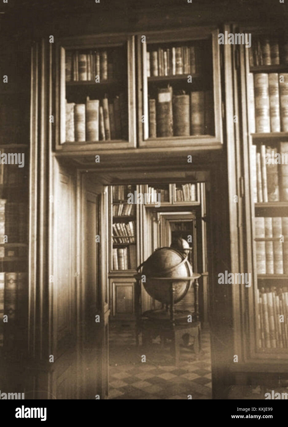 A historical photograph of the Biblioteka Ordynacji Zamojskiej, a ...