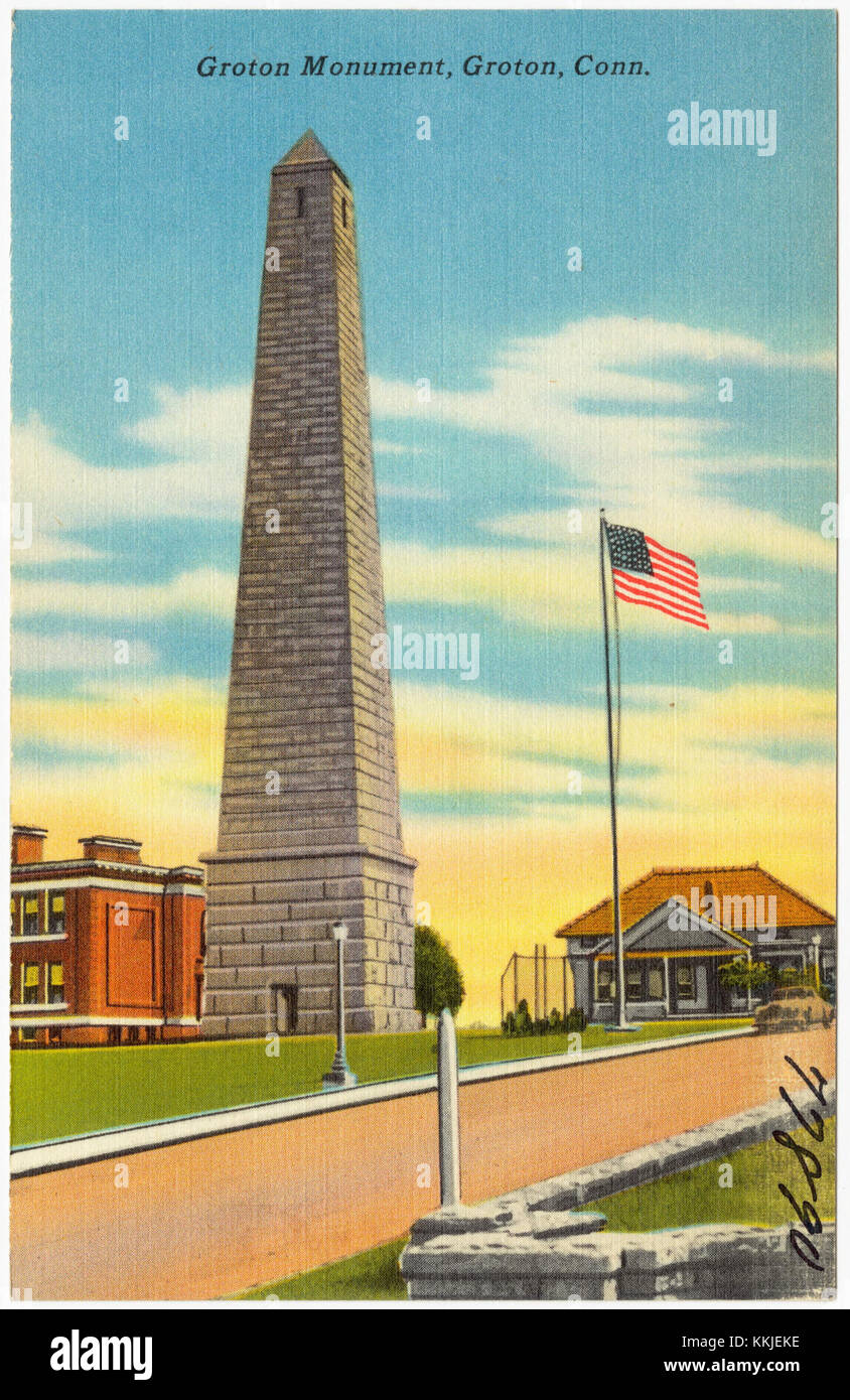 The Groton Monument in Groton, Connecticut, commemorates the Battle of ...