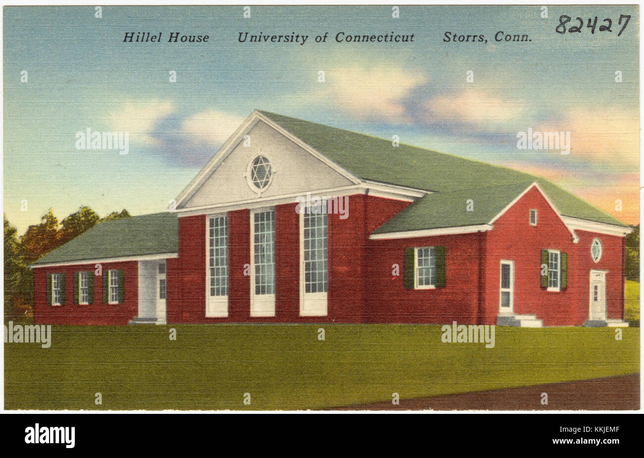 A photograph of the Hillel House at the University of Connecticut ...