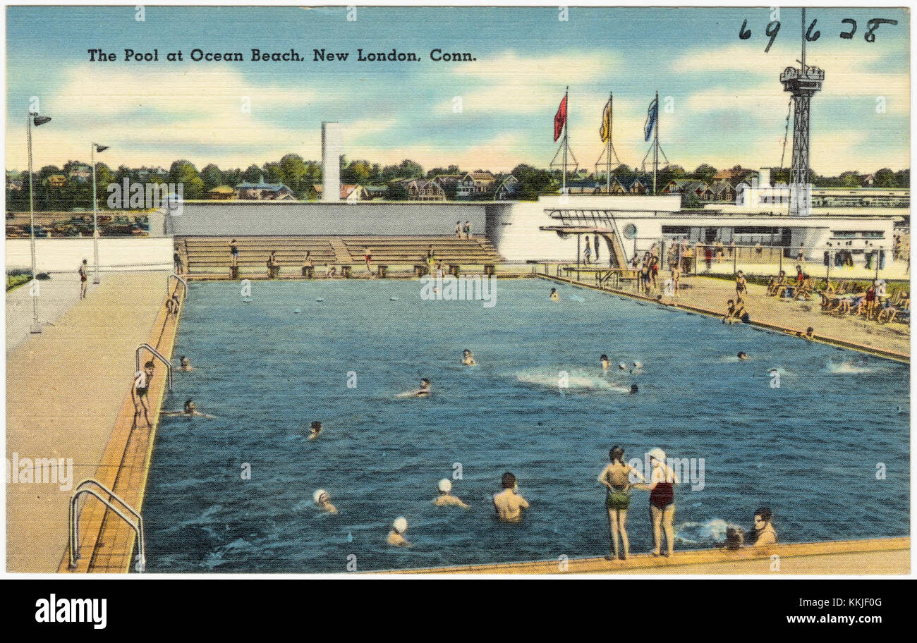 The pool at Ocean Beach in New London, Connecticut, is a popular ...
