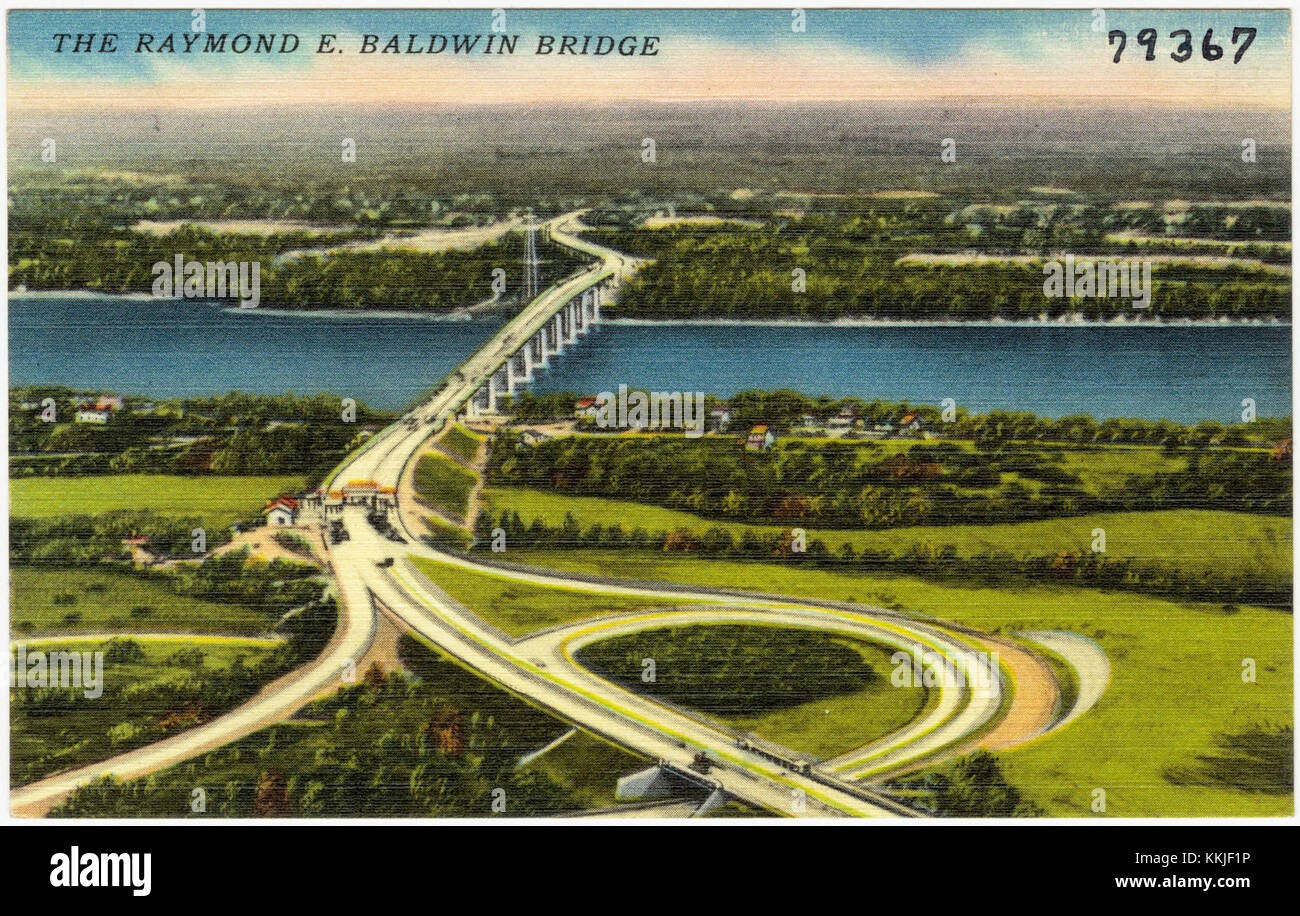 The Raymond E. Baldwin Bridge is a key bridge in Connecticut, USA ...