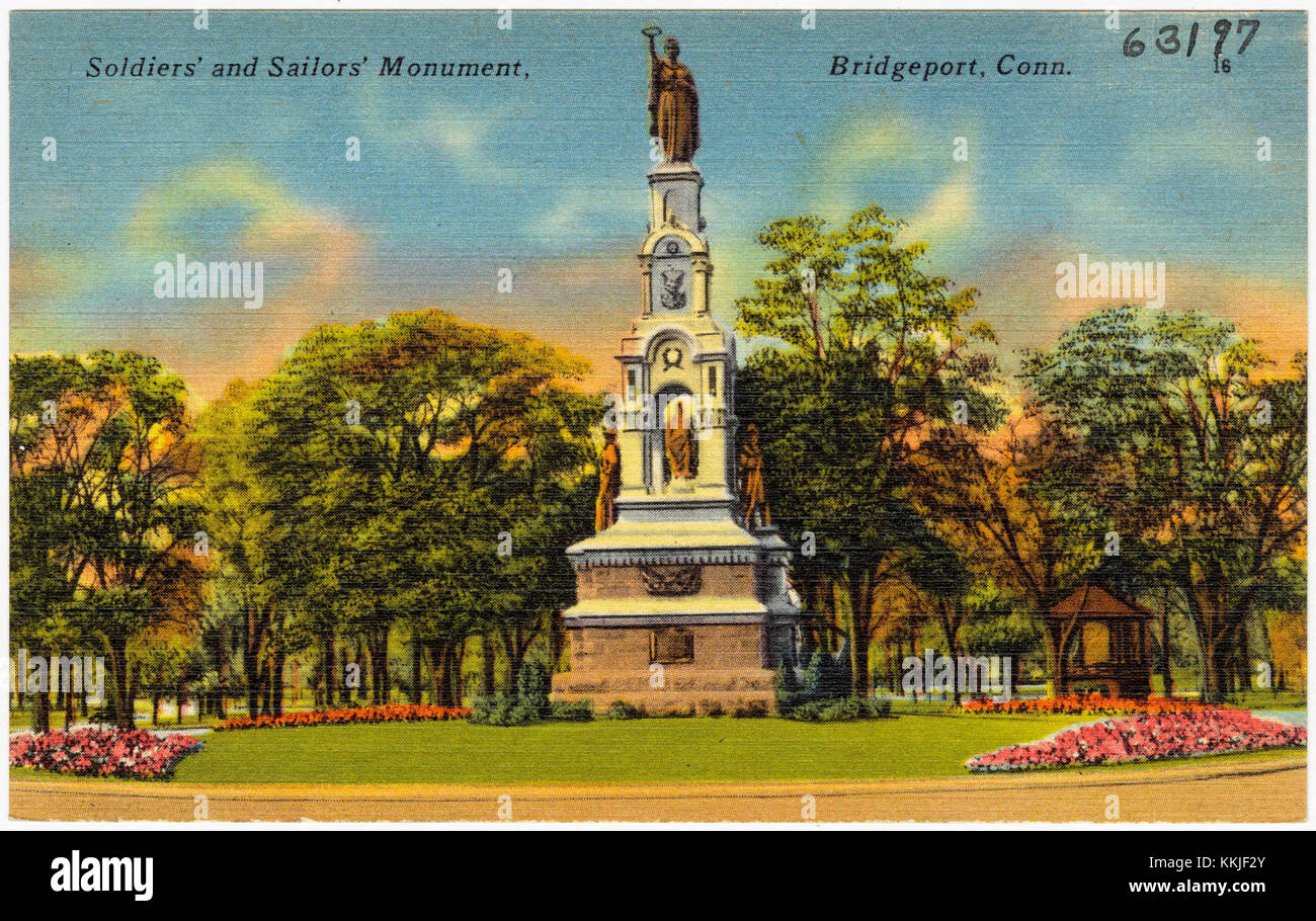 The Soldiers' and Sailors' Monument in Bridgeport, Connecticut, is a ...