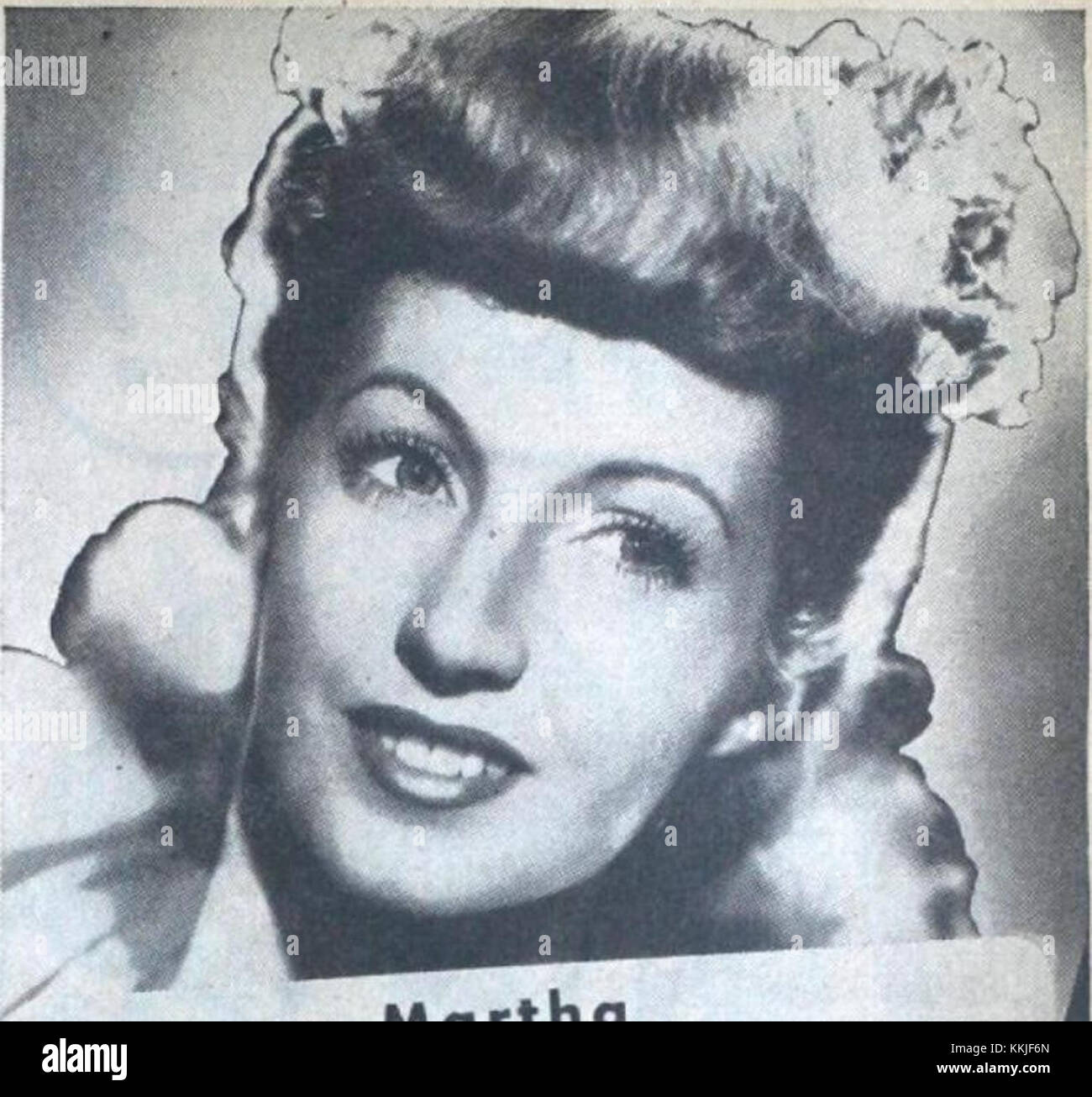 Martha Tilton, a renowned American singer, featured on a billboard ...