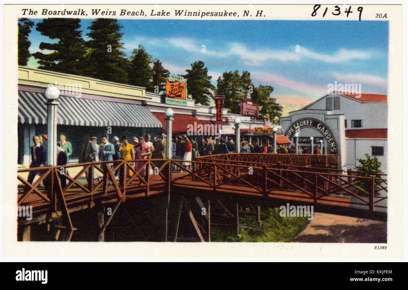 The boardwalk, Weirs Beach, Lake Winnipesaukee, N.H (81349 Stock Photo ...
