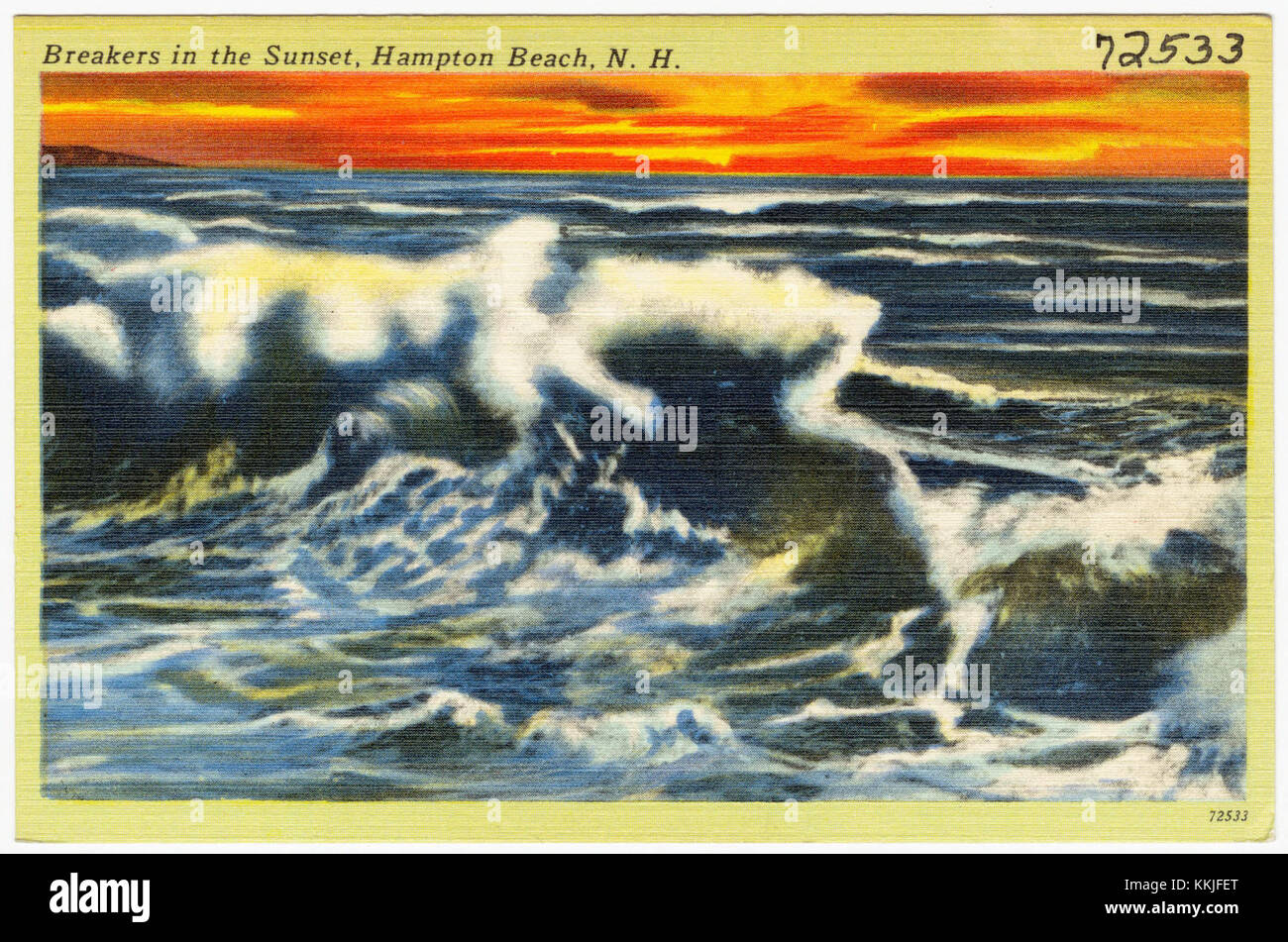 A photograph capturing the beauty of the sunset at Hampton Beach, New ...