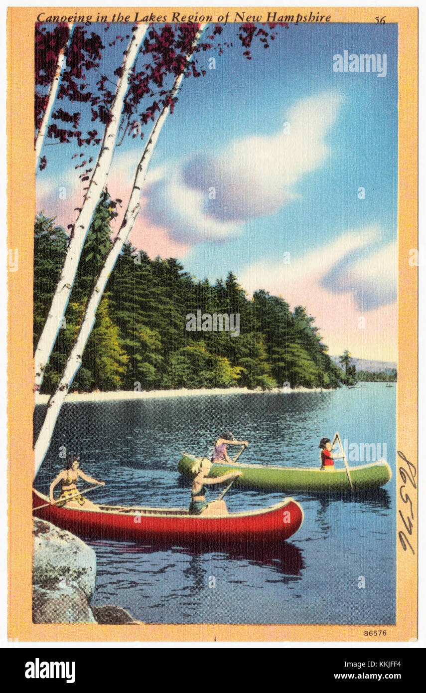 Canoeing in the Lakes Region of New Hampshire offers a scenic outdoor ...