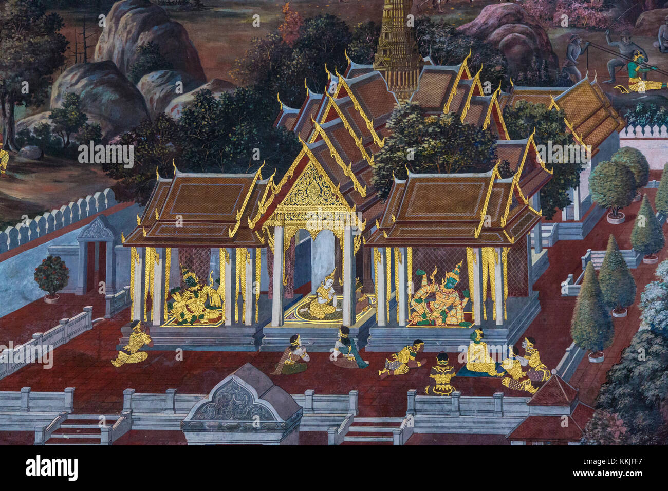 Bangkok, Thailand. Scenes from the Ramayana (Ramakien Stock Photo - Alamy