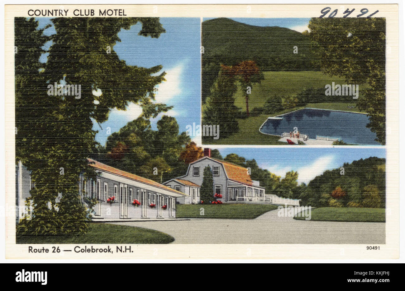 A historical image of the Country Club Motel located on Route 26 in ...