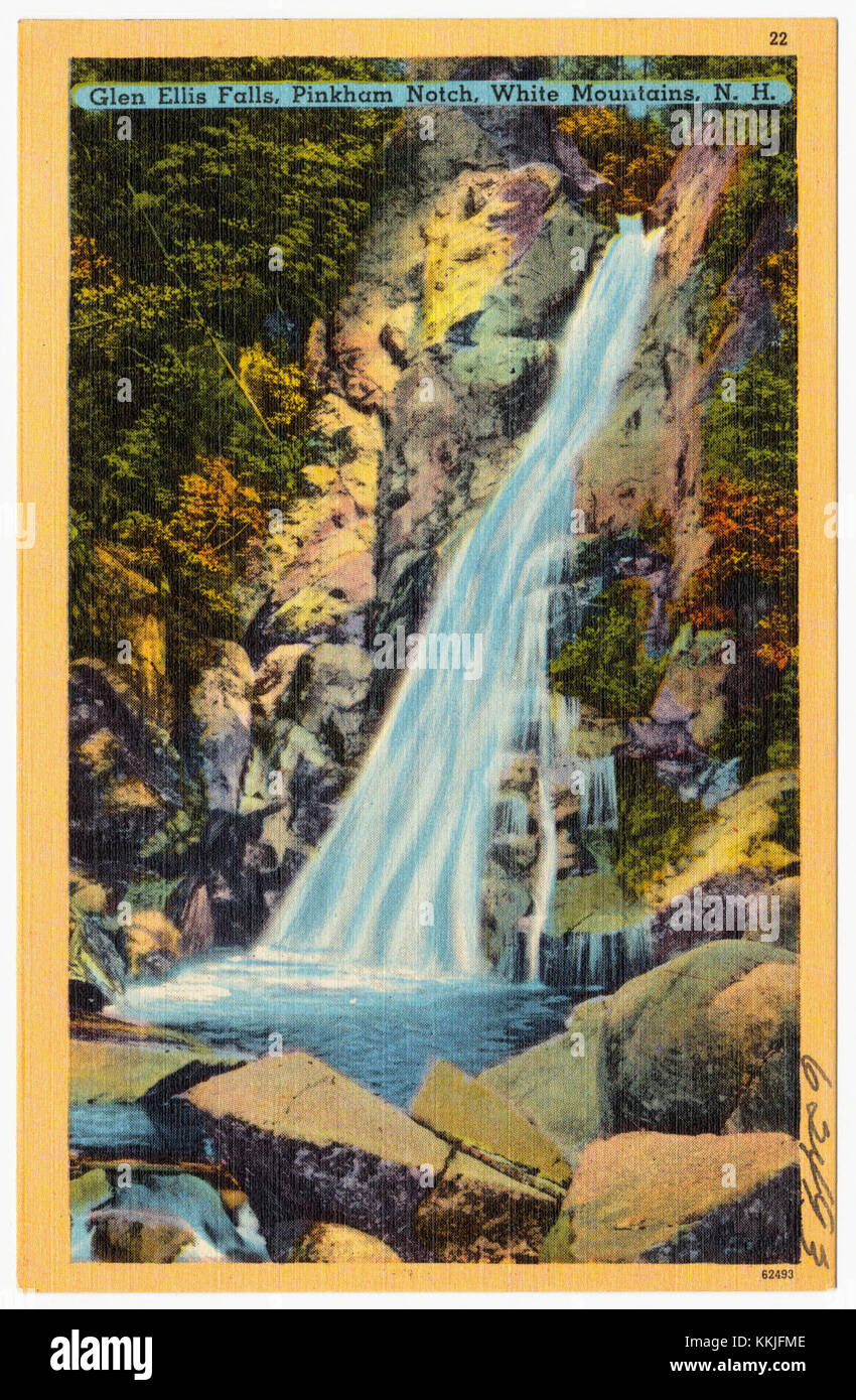 Glen Ellis Falls, Pinkham Notch, White Mountains, N.H (62493 Stock ...
