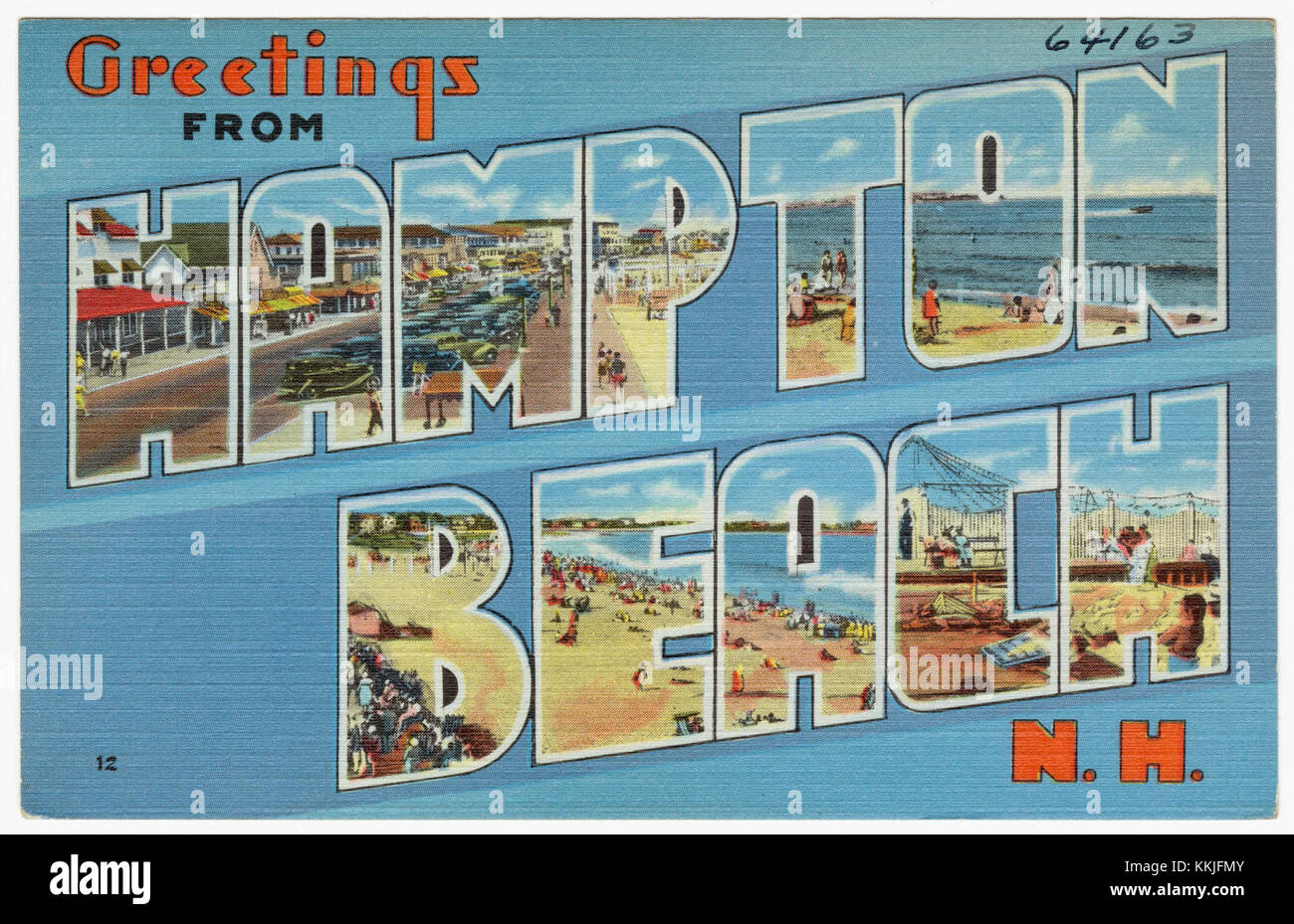 Vintage Beach Postcard Vintage Summer Beach Front Post Card Collection