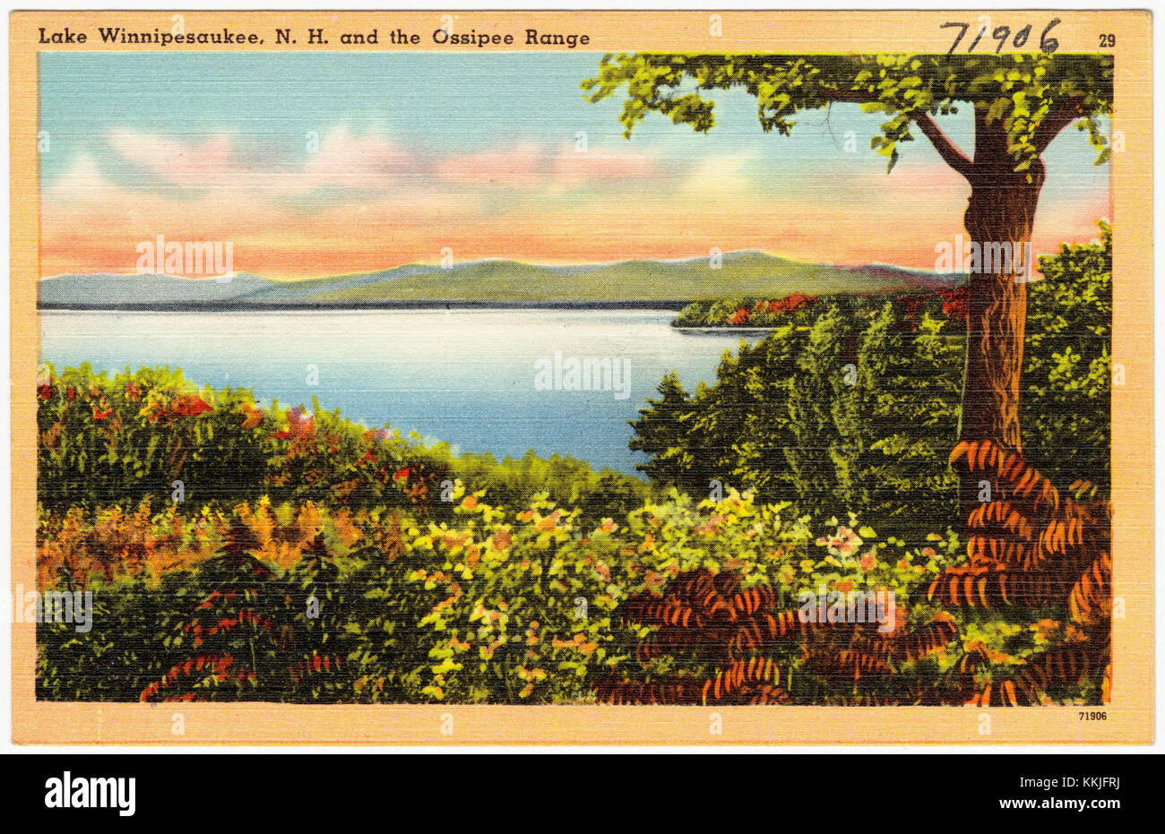 This photograph shows Lake Winnipesaukee in New Hampshire with the ...