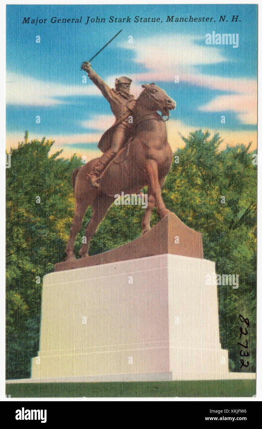 This statue of Major General John Stark in Manchester, New Hampshire ...