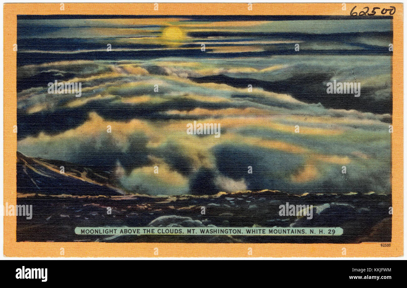 This breathtaking image shows the moonlight illuminating the clouds ...