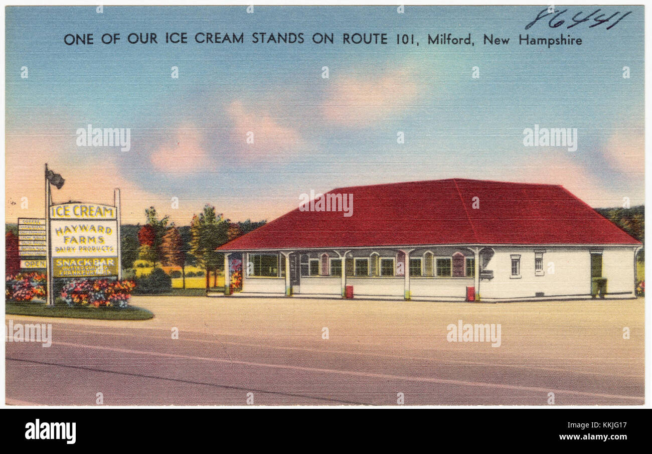 An ice cream stand located on Route 101 in Milford, New Hampshire ...