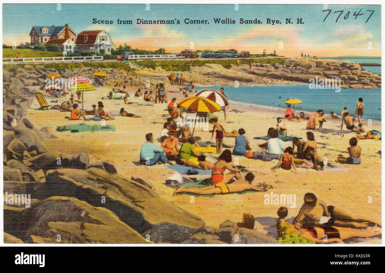 The scene from Dinnerman's Corner at Wallis Sands in Rye, New Hampshire ...